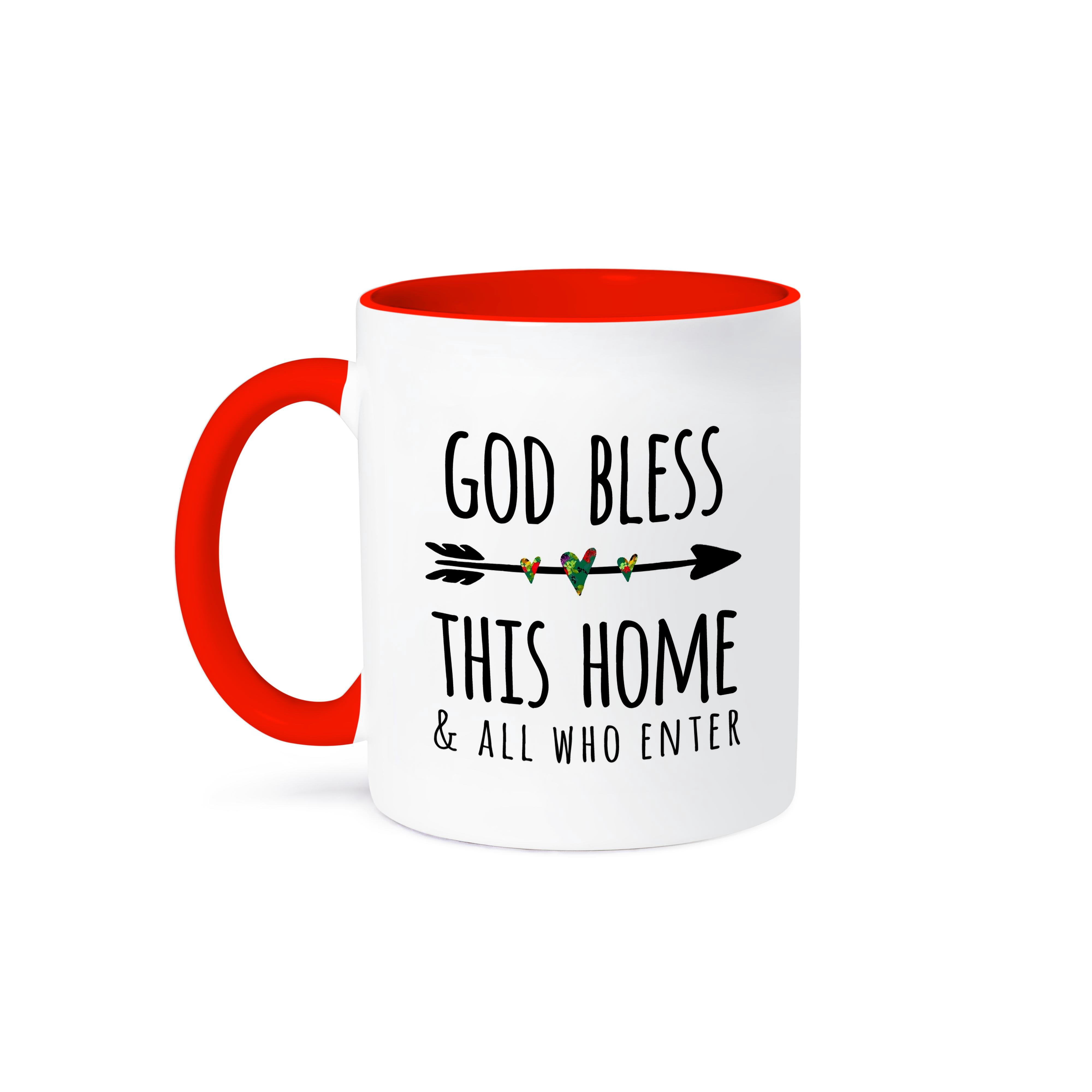 3dRose, God Bless This Home and all who Enter cute arrow hearts House ...