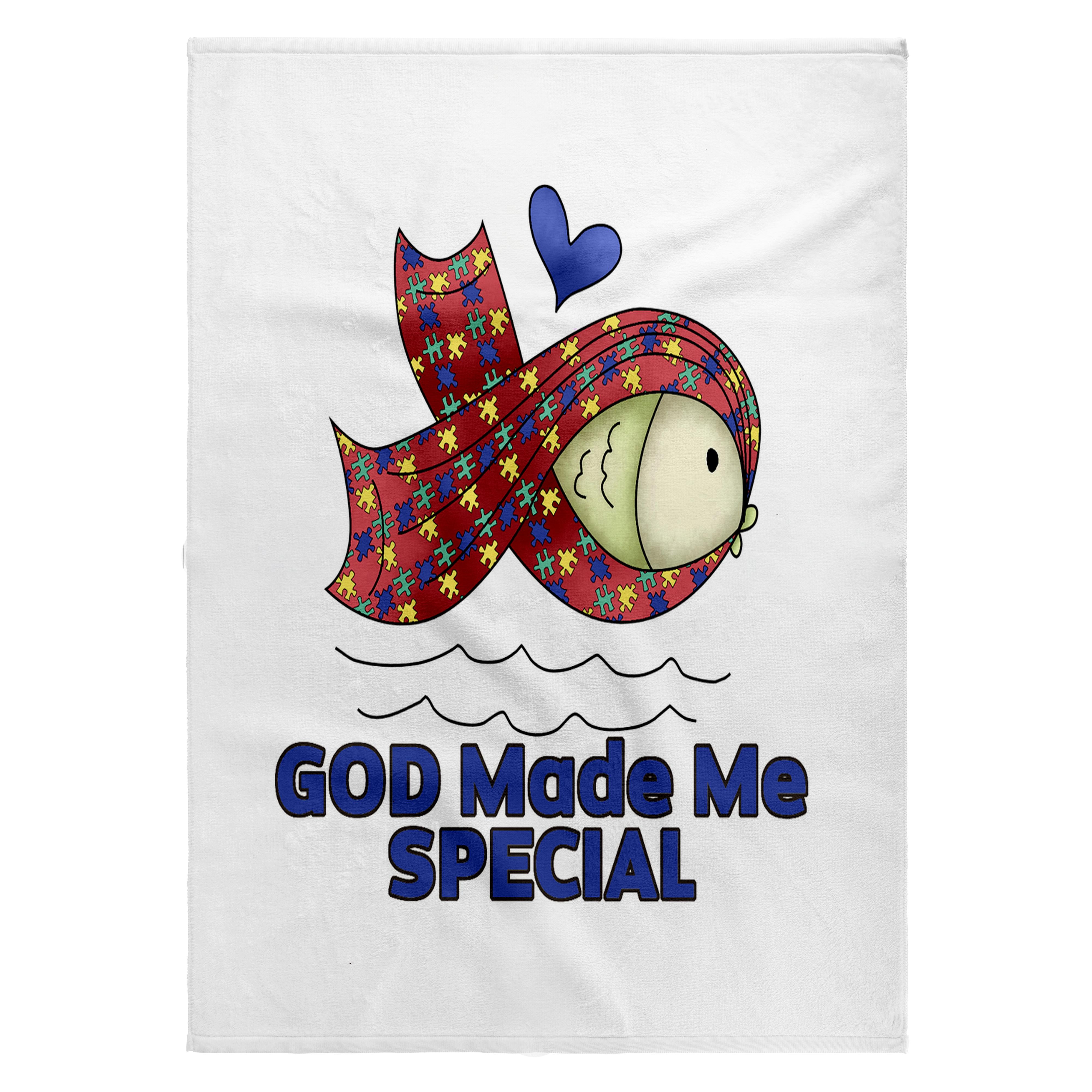 3dRose, God Made Me Special Autism Fish Symbol Awareness Ribbon Cause ...