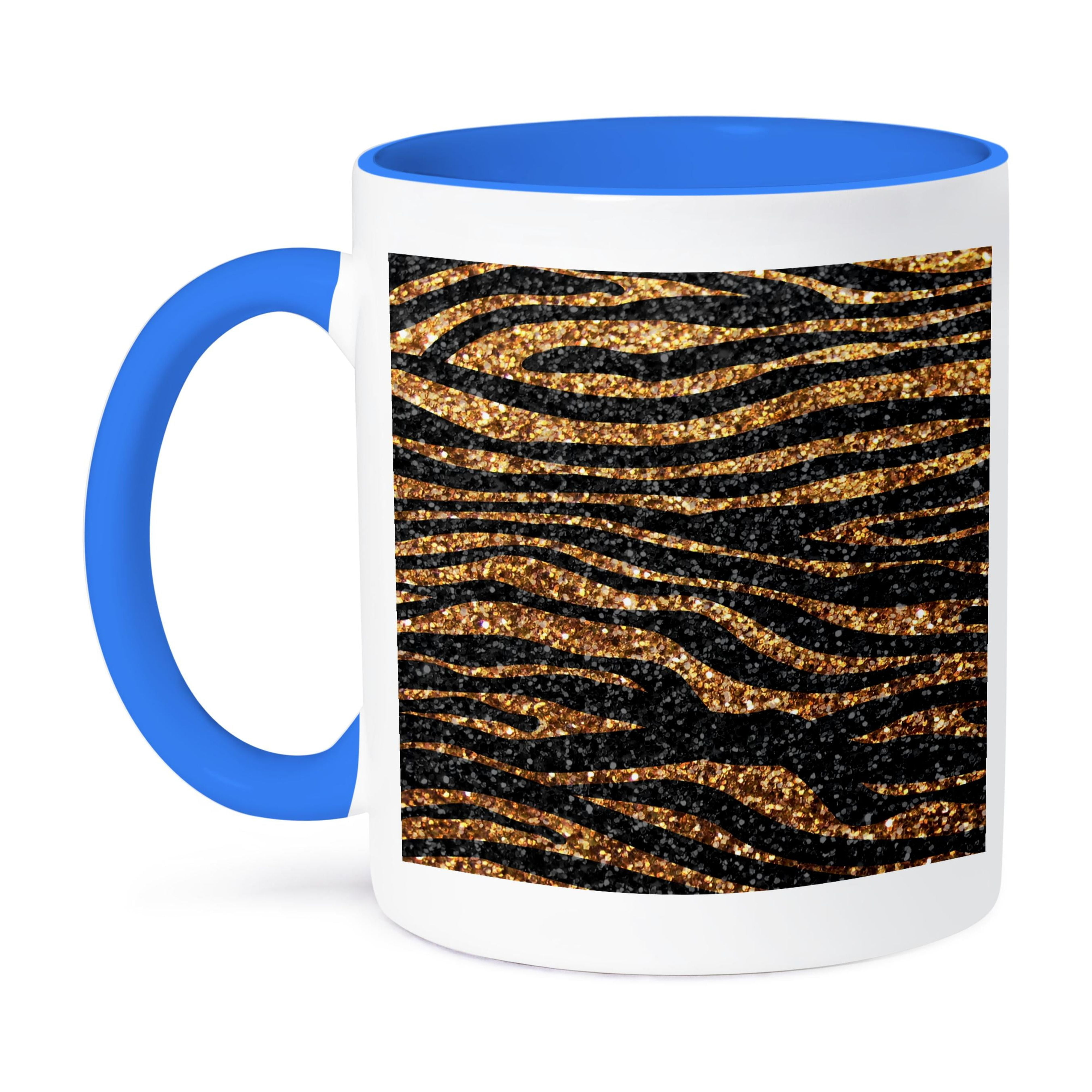 3dRose, Gold And Black Zebra Print - Faux Bling Photo Not Actual ...