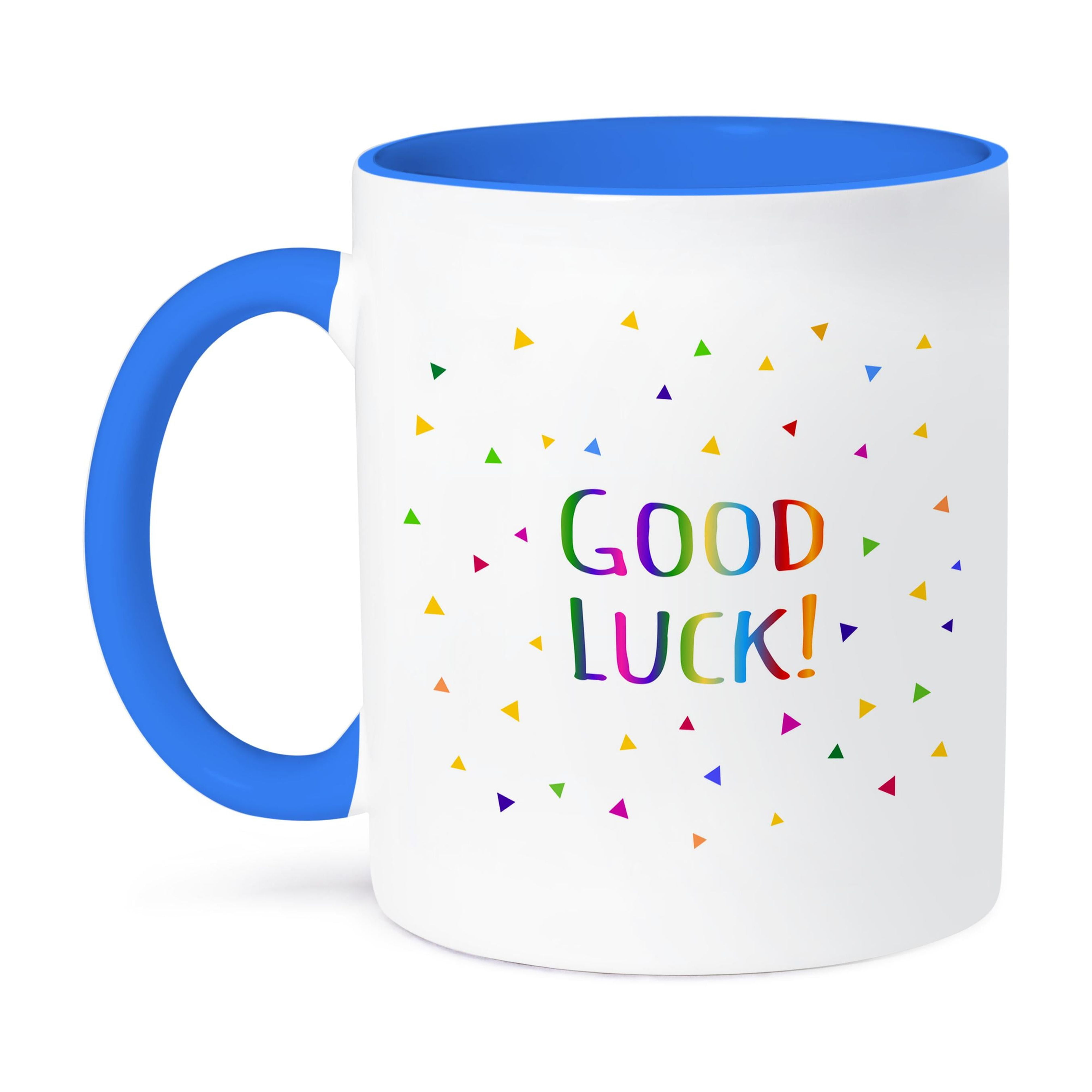 Good Luck Colorful Rainbow Text Bright Multicolored Triangle Confetti ...