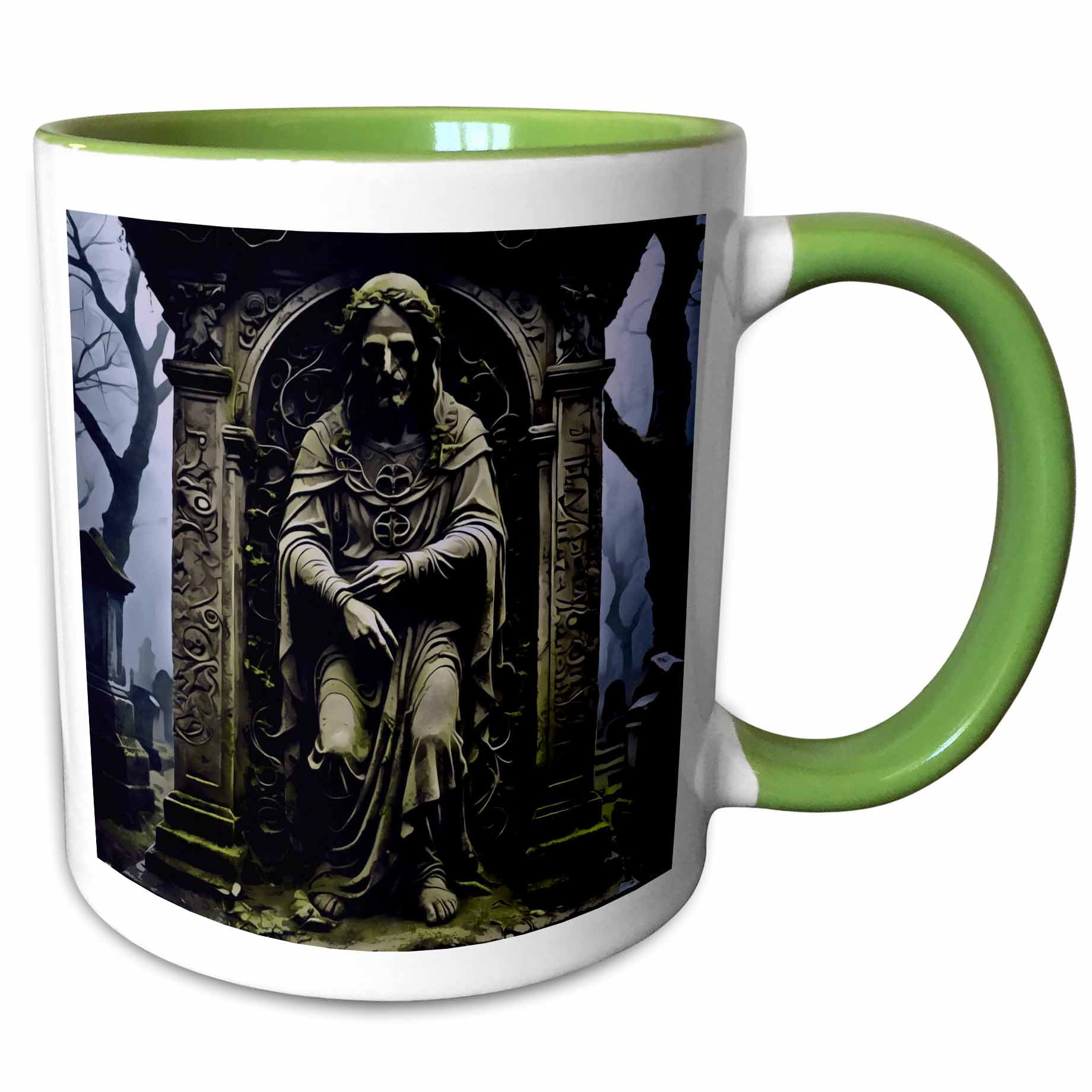 3drose, Gothic Tomb and Final Resting Place Dark Art, 11oz Two-tone ...
