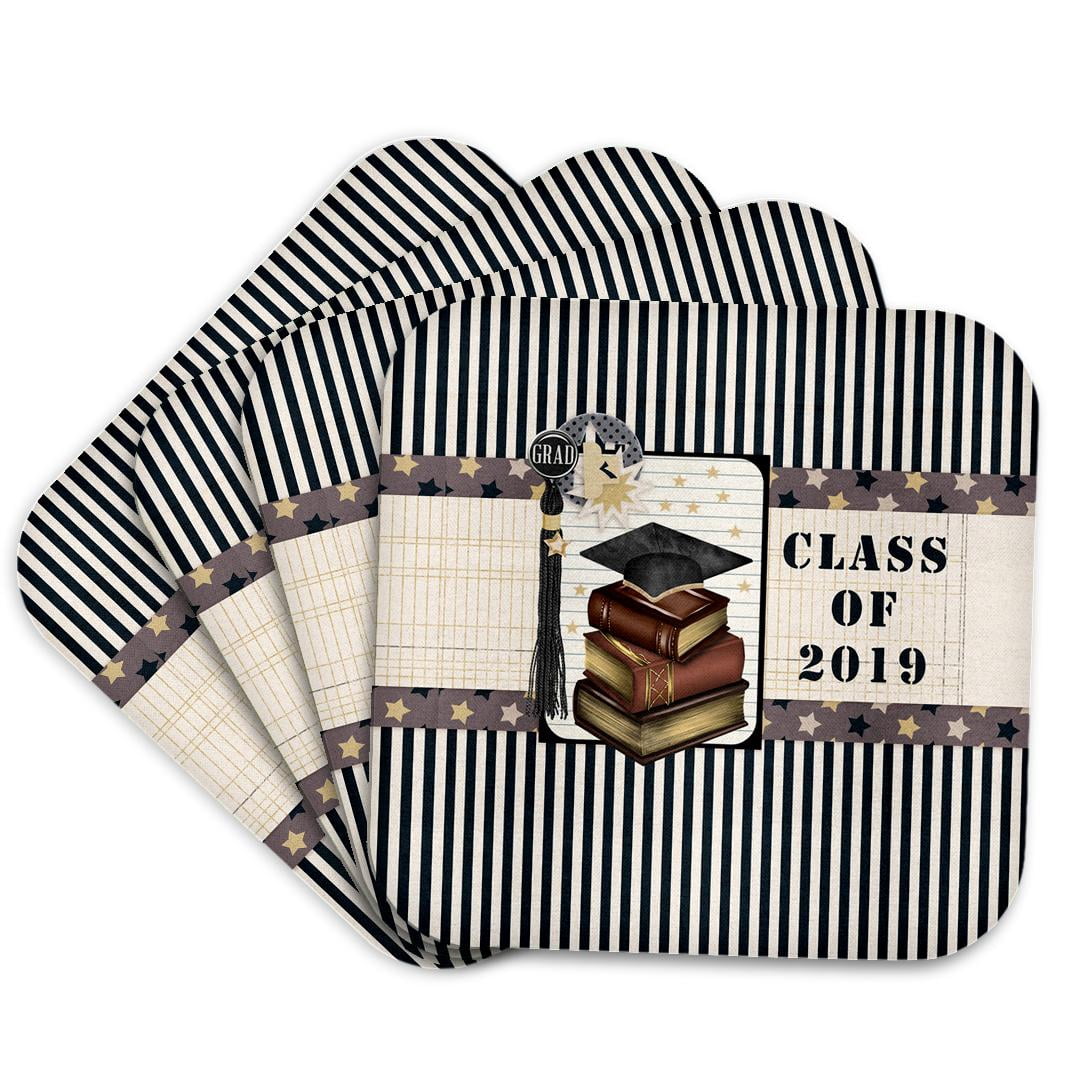 3drose, Graduation Cap on Books, Tassel on Stars, Stripes, Class of ...