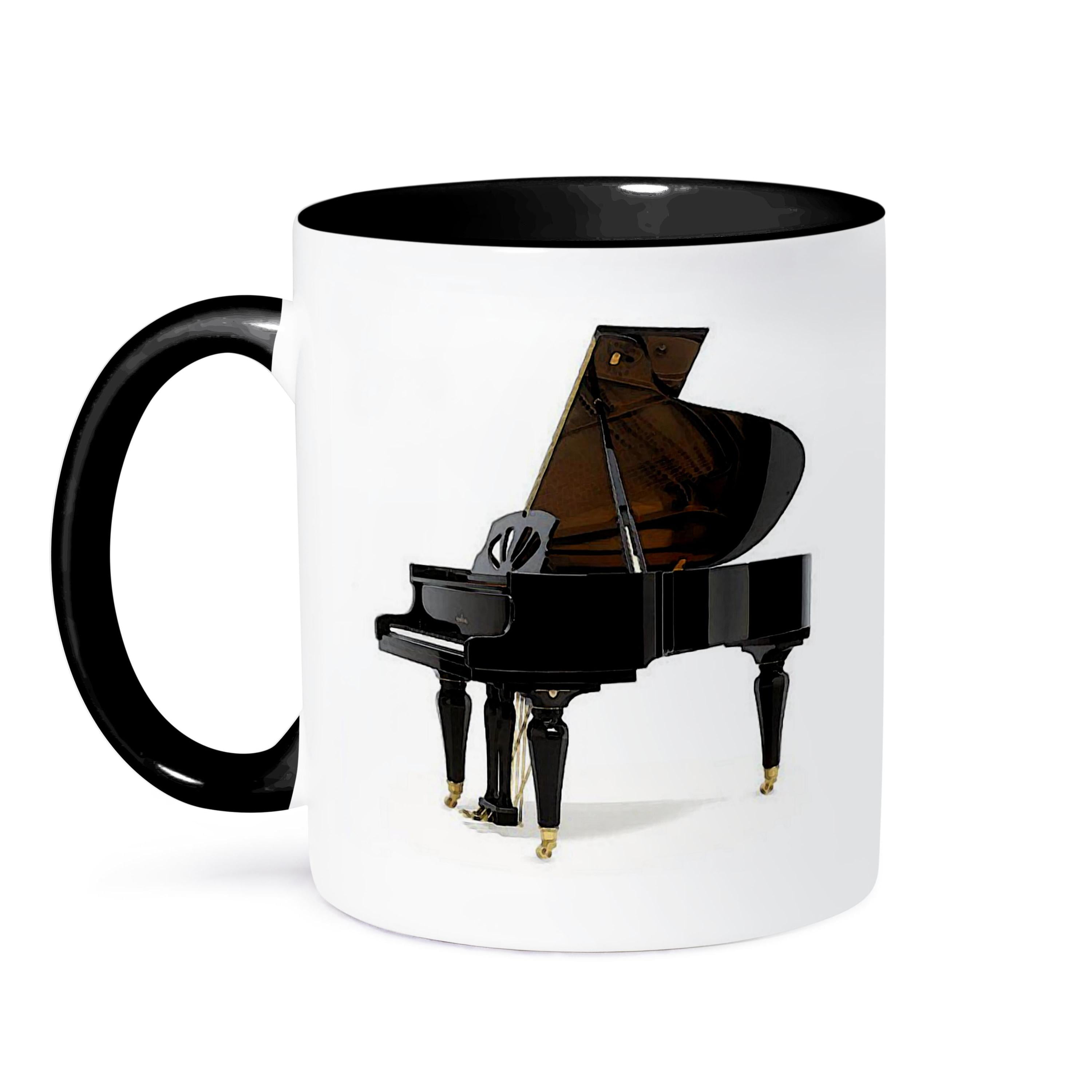 3dRose, Grand Piano, 15oz Two-Tone Black Mug - Walmart.com