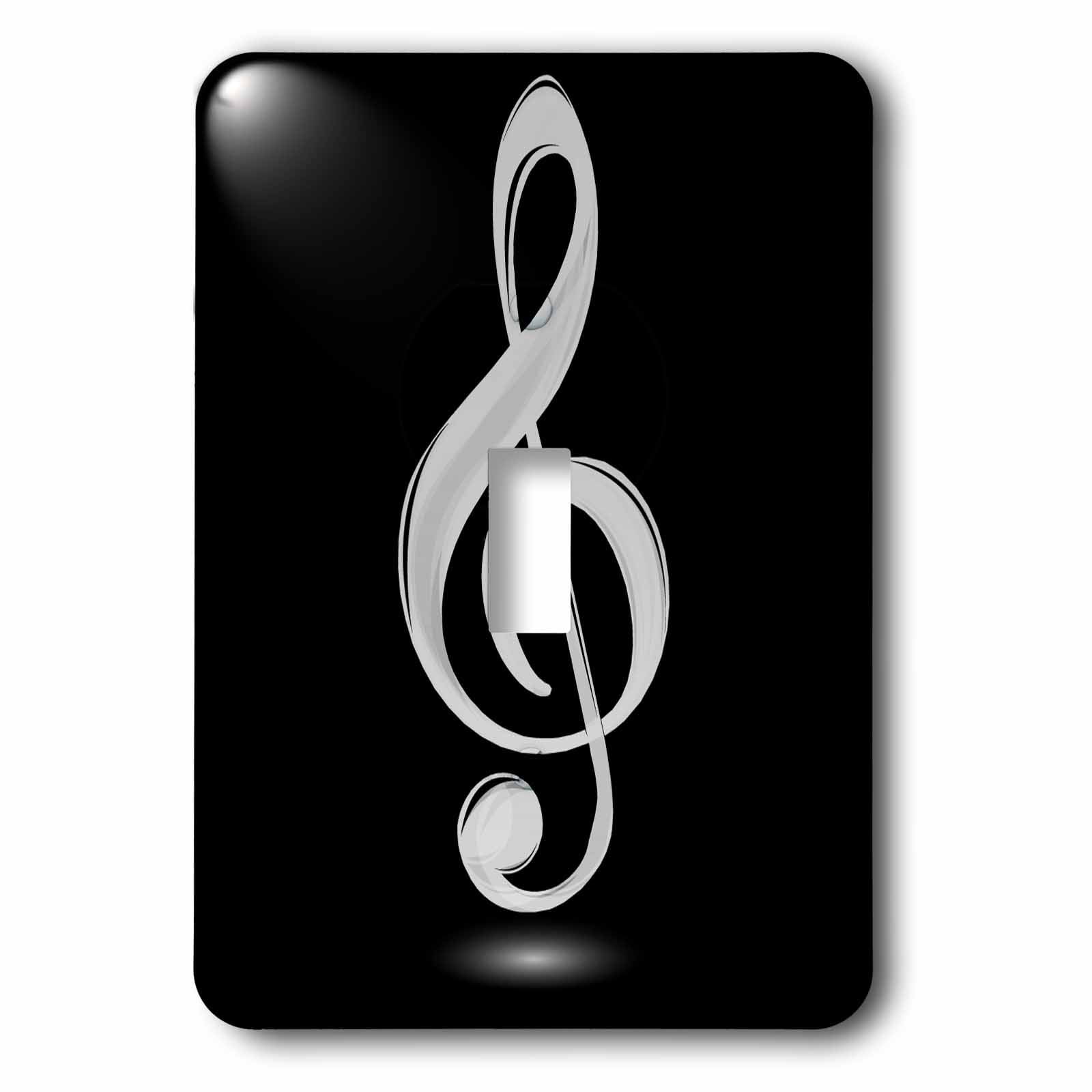 3dRose, Gray Treble Clef, single toggle switch - Walmart.com