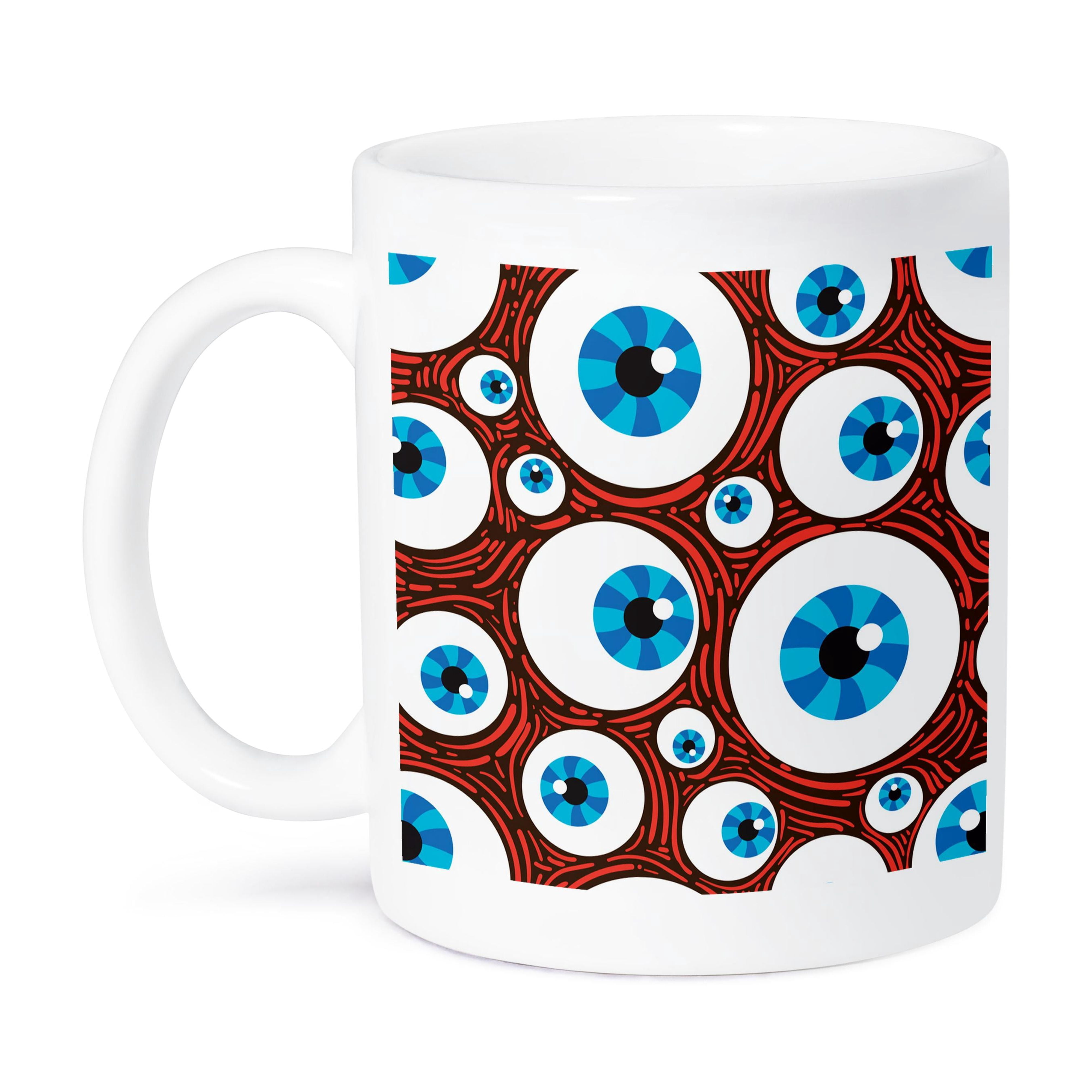 3dRose, Great Big Blue Eyeballs Halloween Pattern, 15oz Mug - Walmart.com