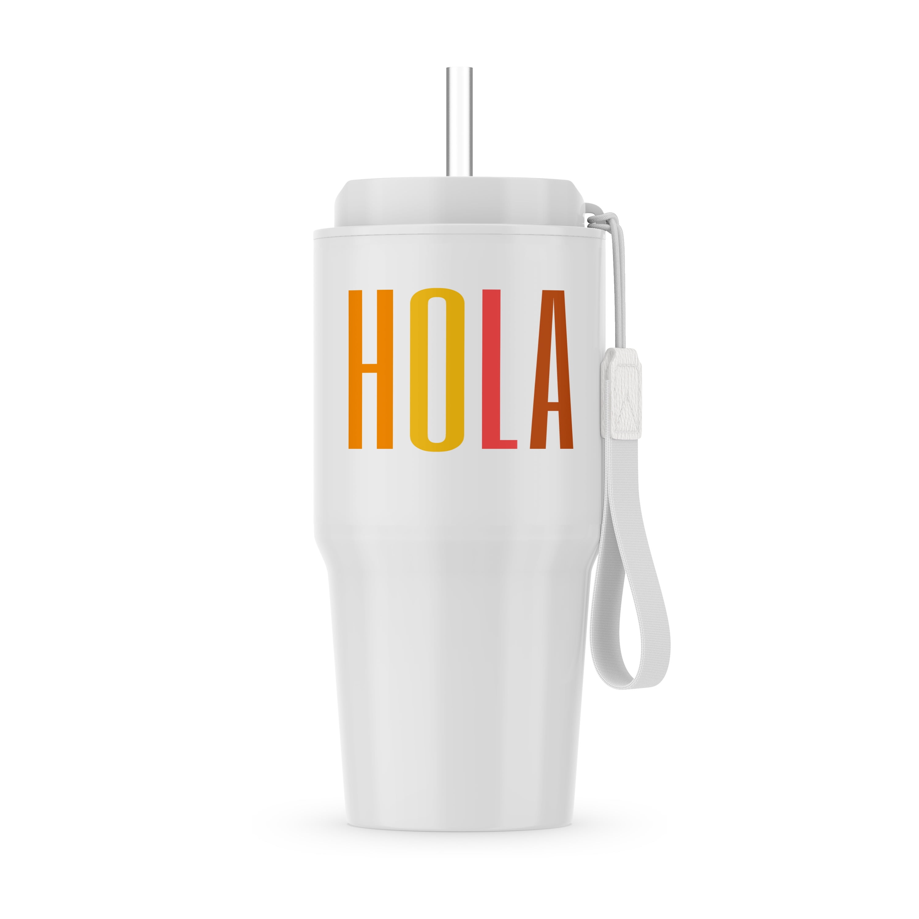 Greet People In Spanish. Colorful Word Hola. Funny, Positive Text, 20oz ...