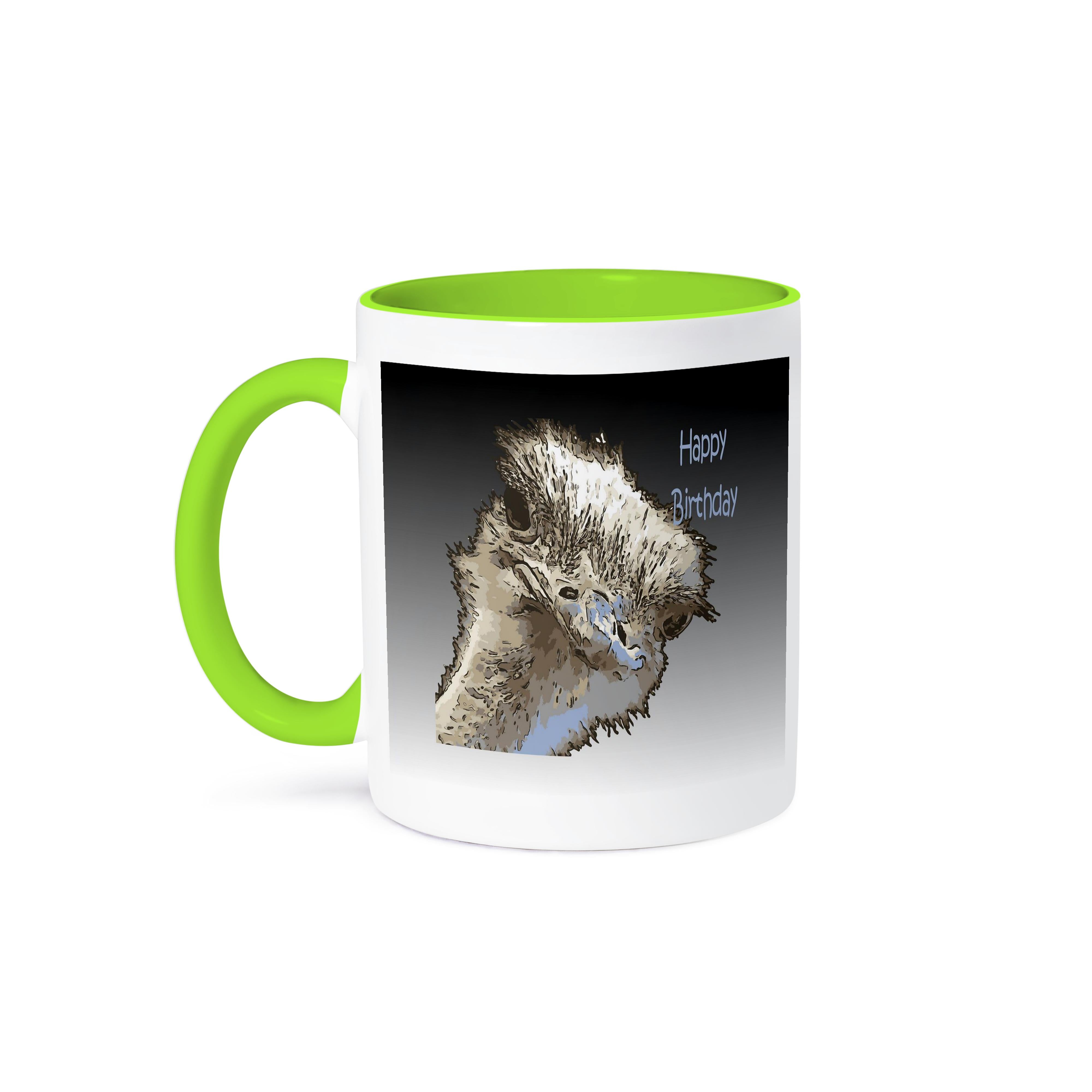 3dRose, Happy Birthday Funny Ostrich Face With Gormless Expression ...