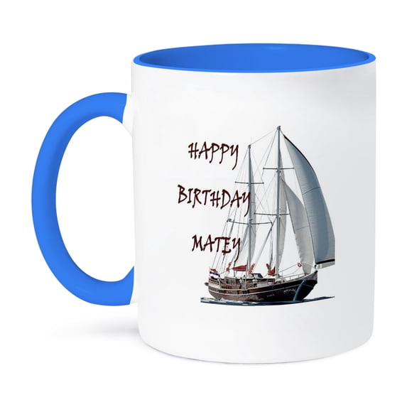 3drose, Happy Birthday Matey Humor Birthday Greeting Card with Sailing ...