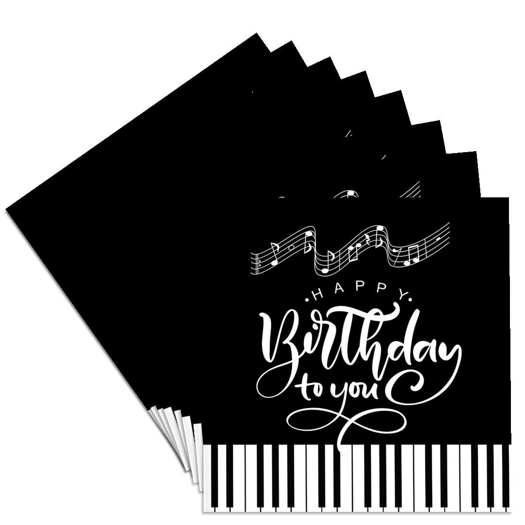 3drose, Happy Birthday to You Piano Keys and Musical Notes with ...