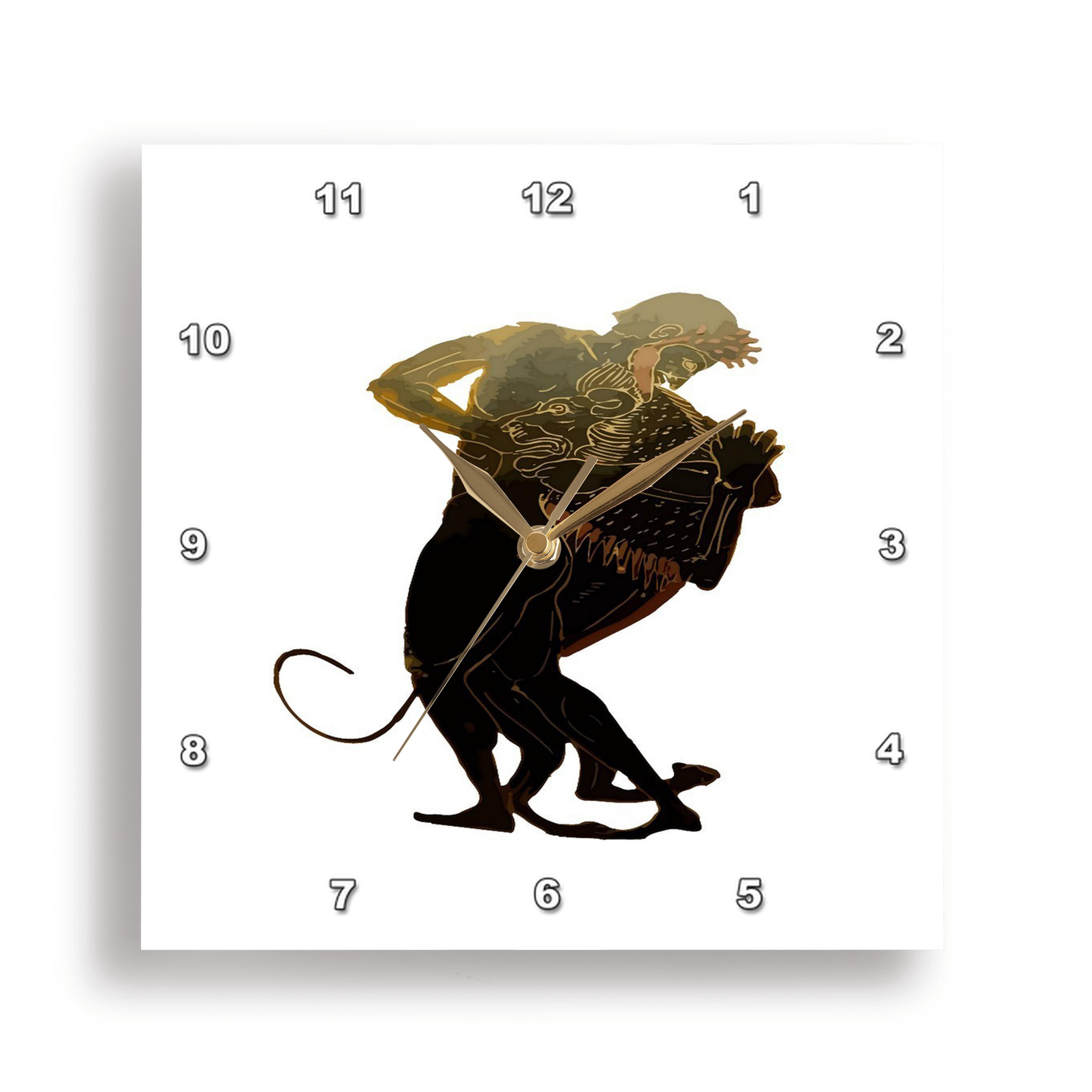 3dRose, Hercules and The Nemean Lion Greek Mythology, 10x10 Wall Clock ...