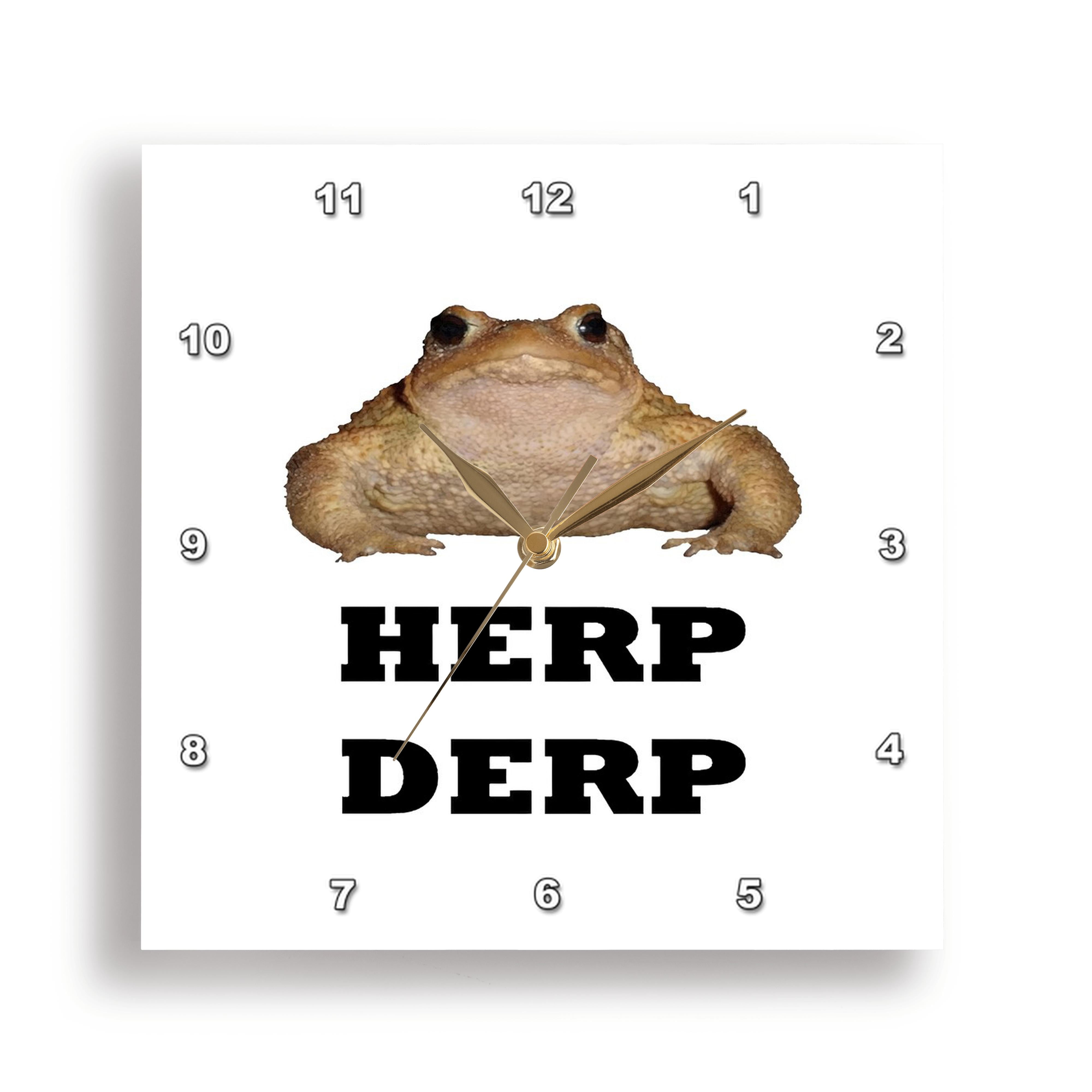 3dRose, Herp Derp Cute Toad Vector, 13x13 Wall Clock - Walmart.com