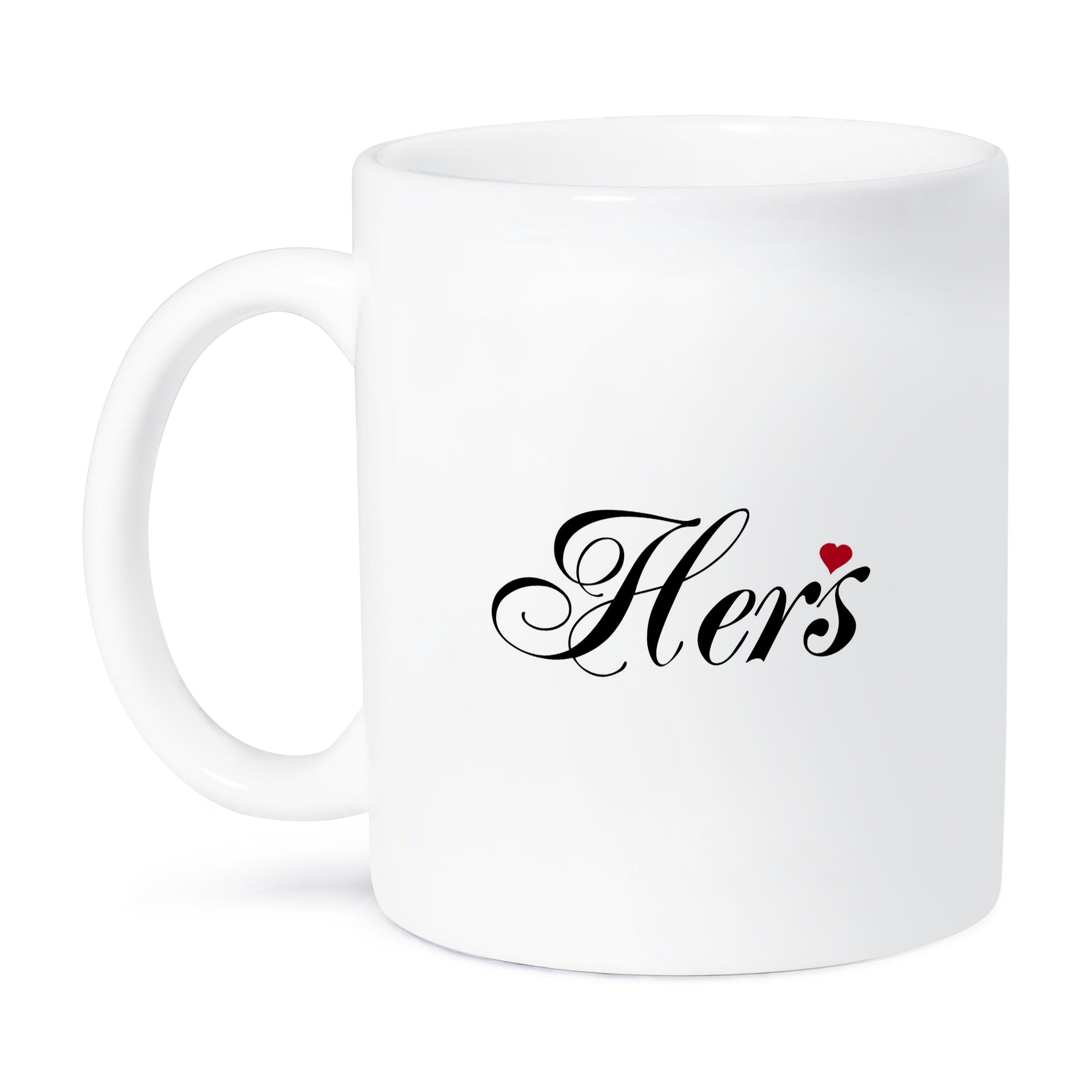 3dRose, Hers - part of his and hers set fancy cursive script text with ...