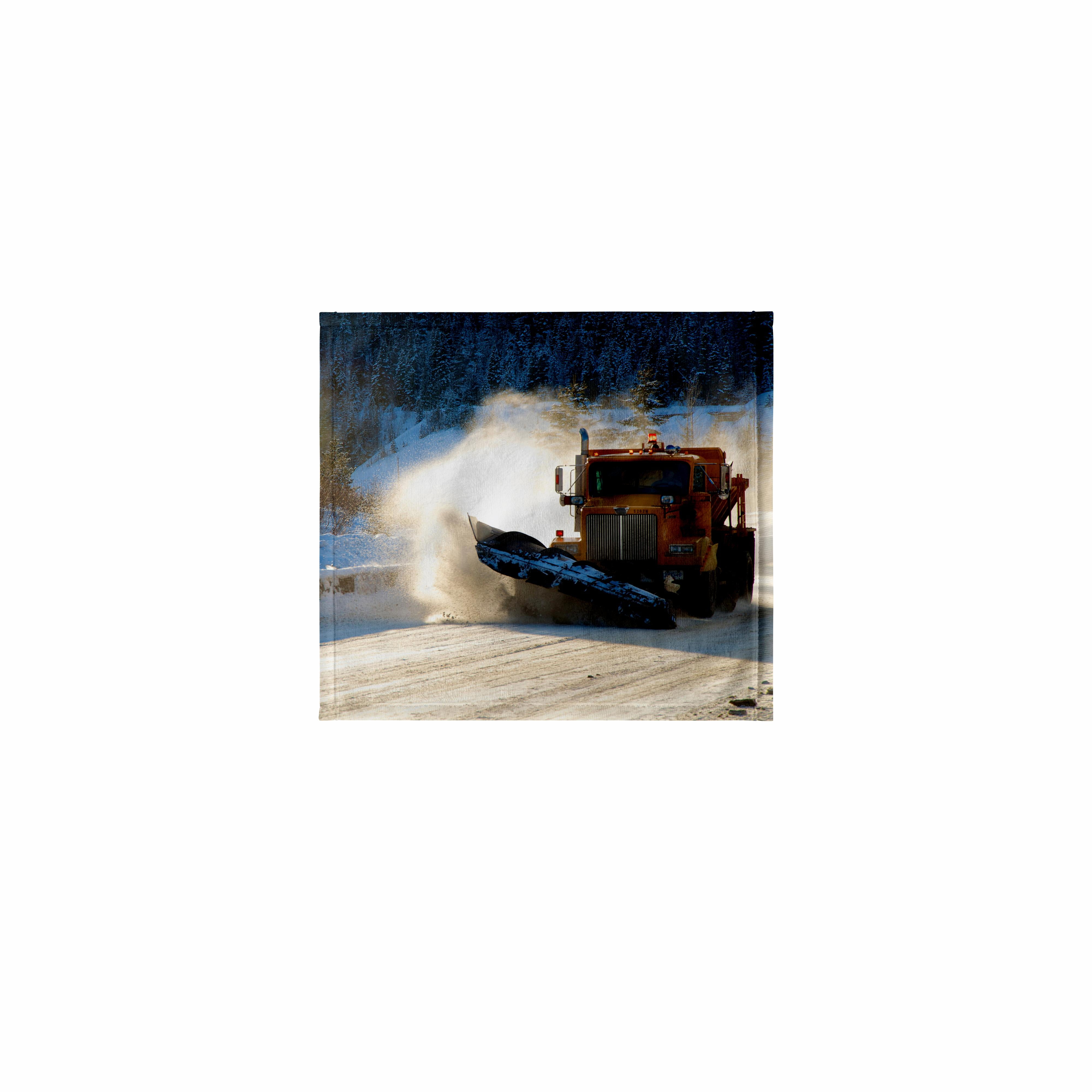 3dRose, Highway snow plow in winter. Wells, British Columbia., 11x12 ...