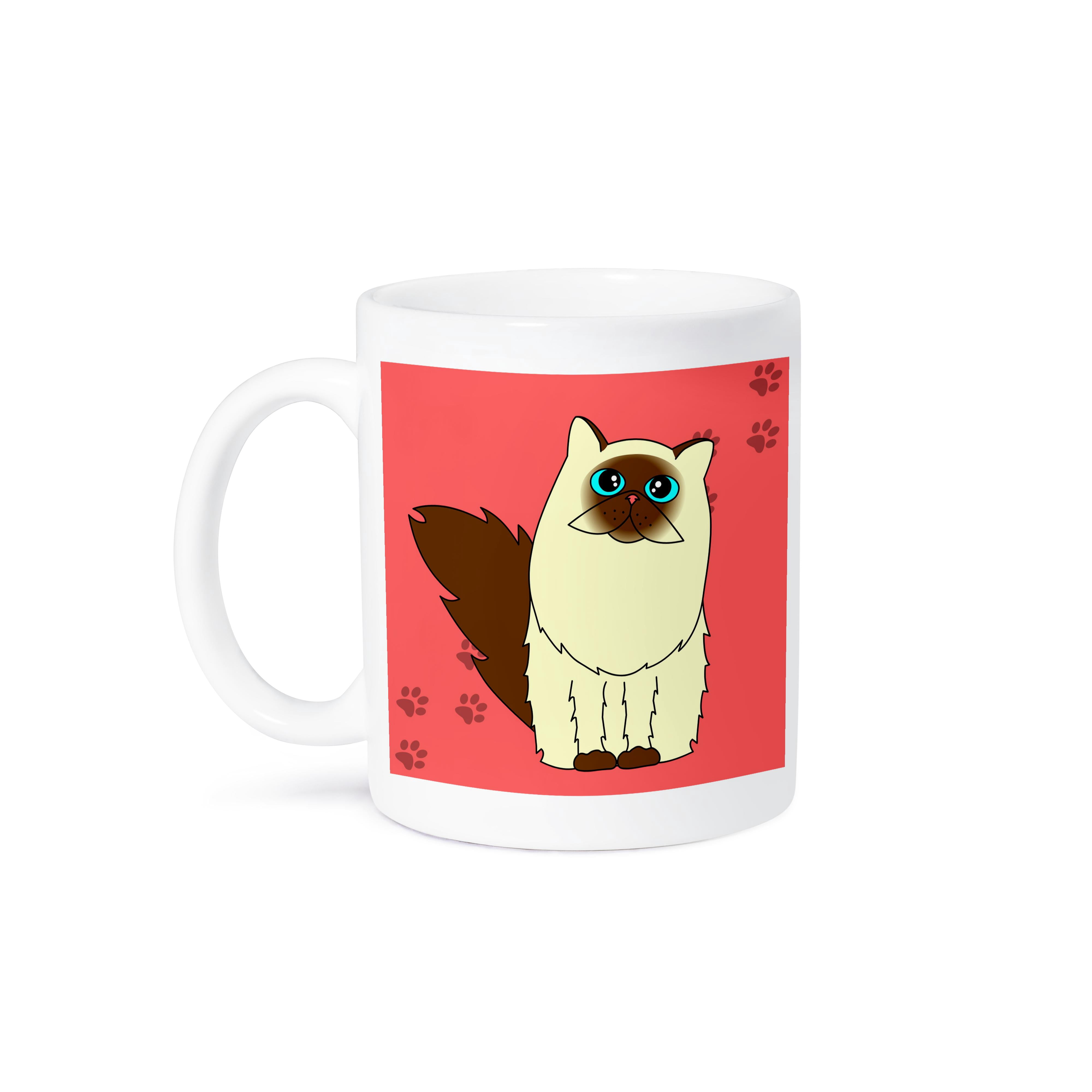 3dRose, Himalayan Long-haired / Persian Cat Paw-print, 15oz Mug ...