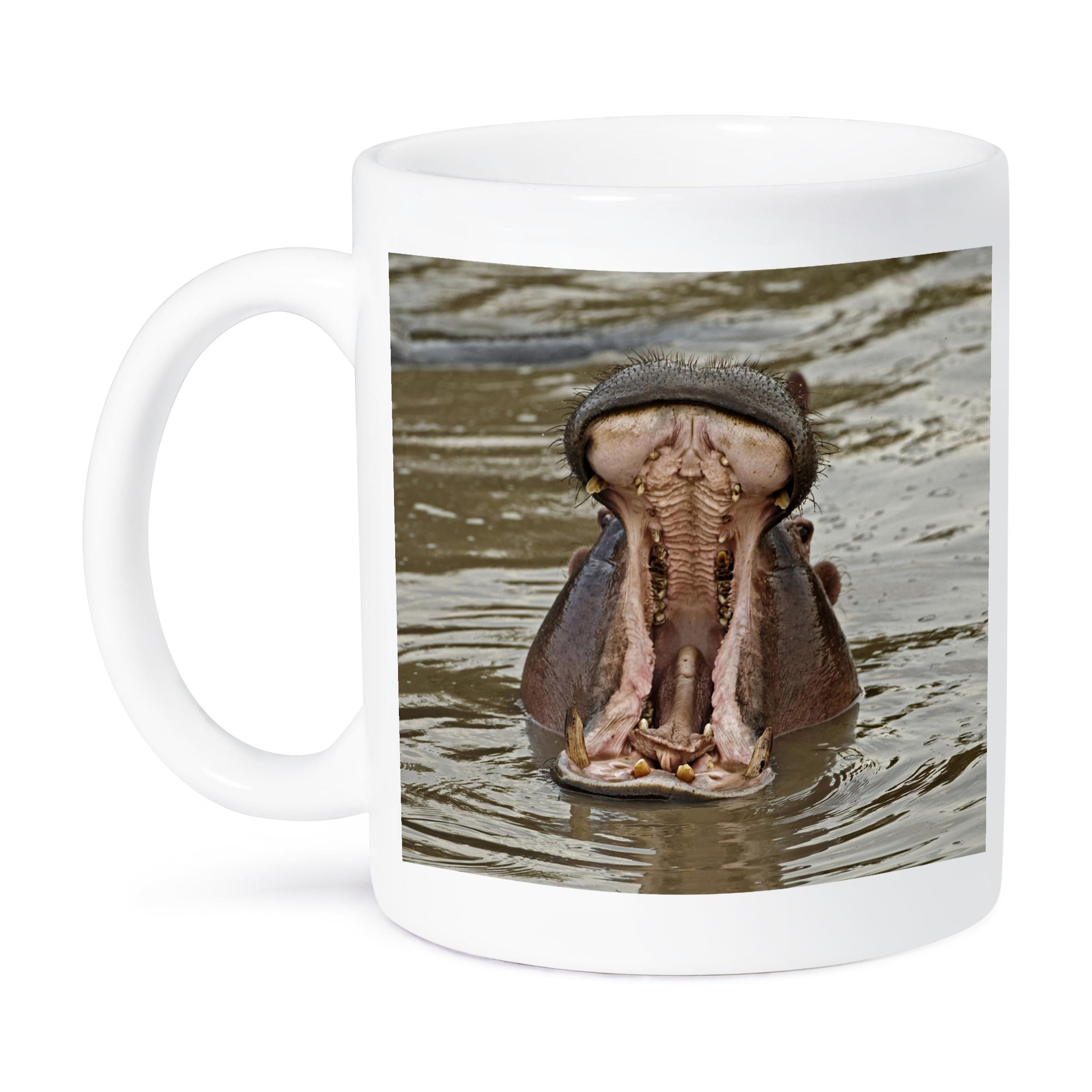 3dRose, Hippopotamus threat, Mara River, Maasai Mara, Kenya - AF21 ...