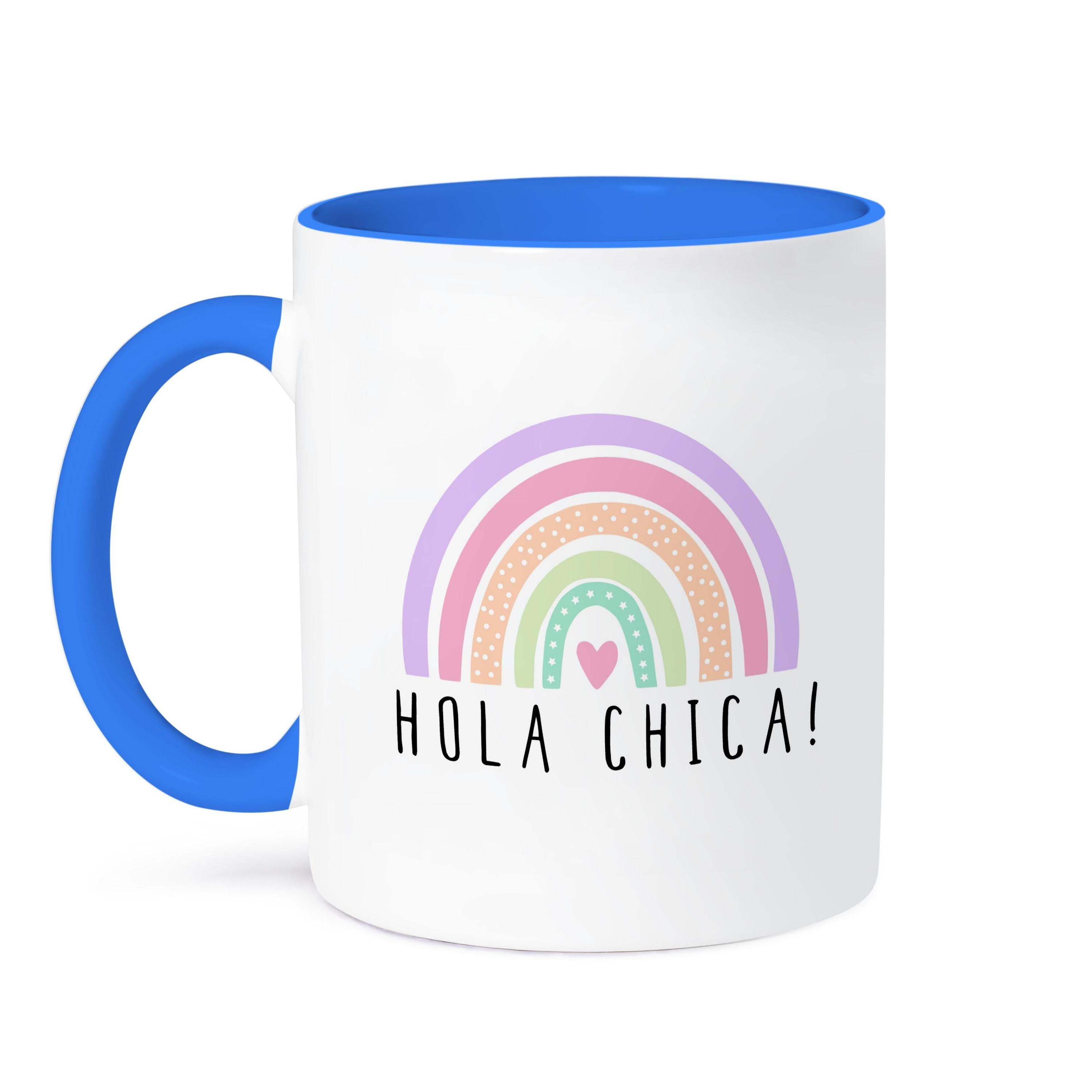 3dRose, Hola Chica - Hi Girl in Spanish Cute Colorful Rainbow Hello en ...
