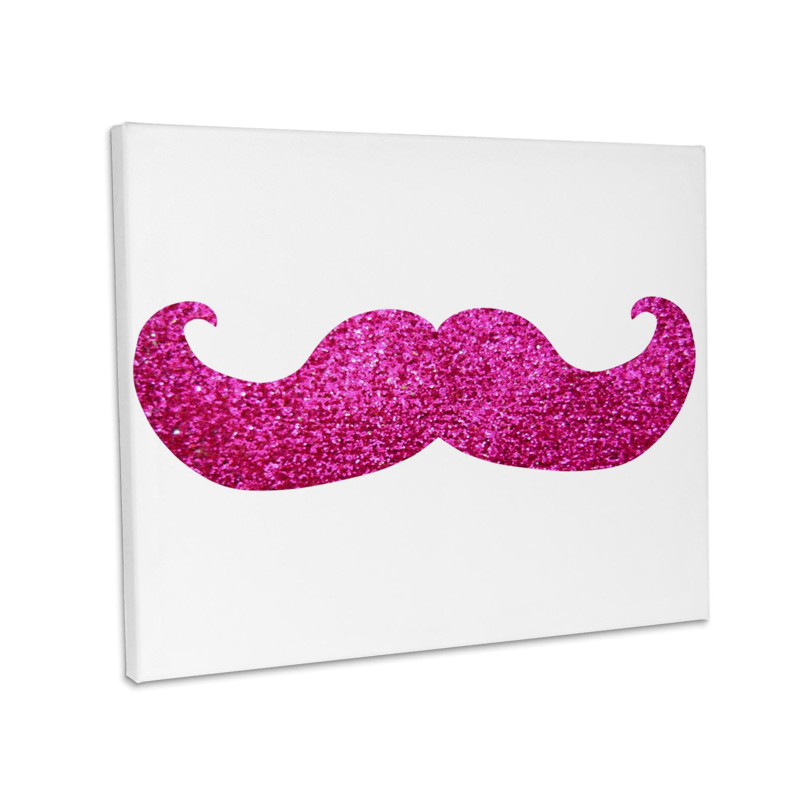3dRose, Hot Pink Bling mustache - faux glitter - fun girly moustache ...