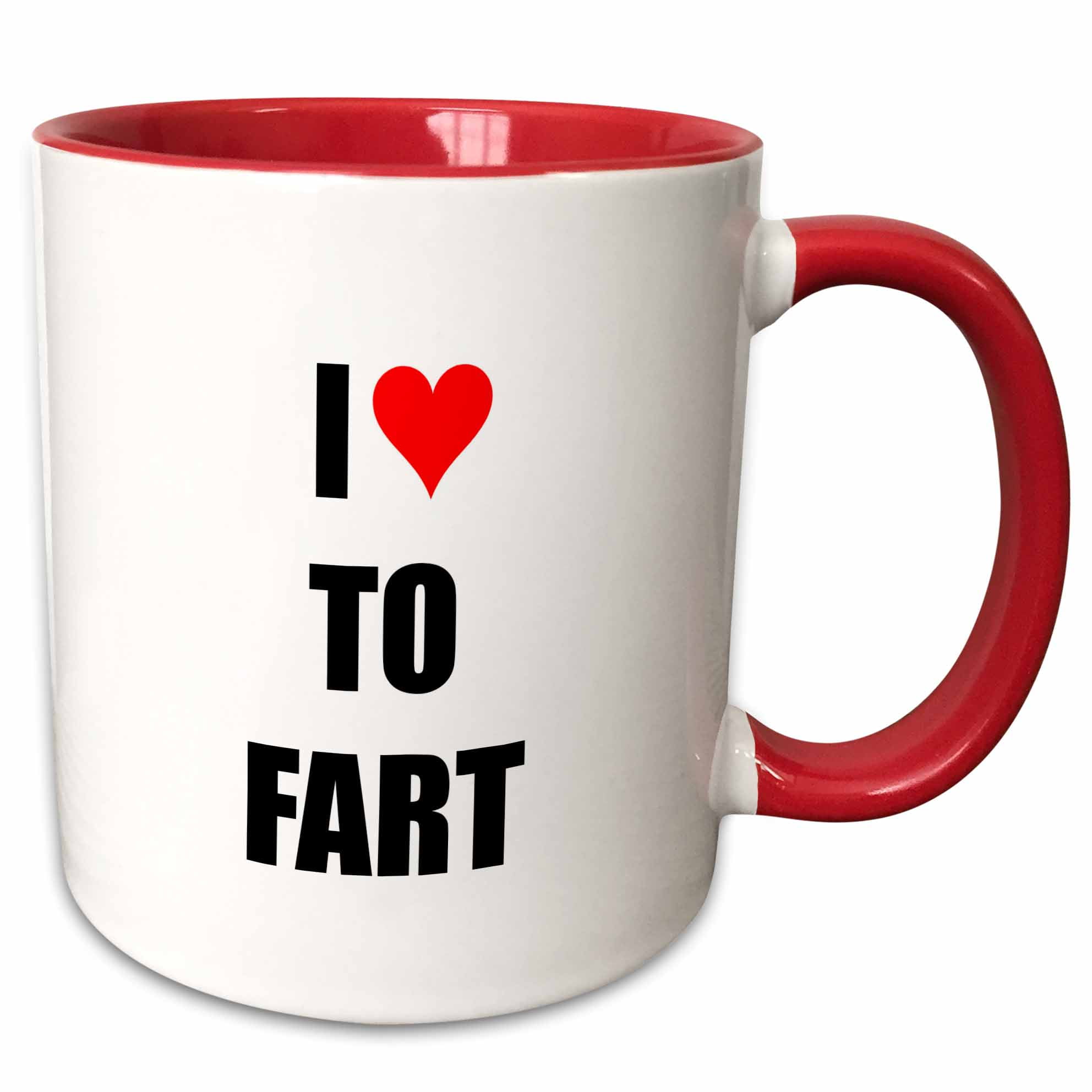3dRose I HEART TO FART - Two Tone Red Mug, 11-ounce - Walmart.com