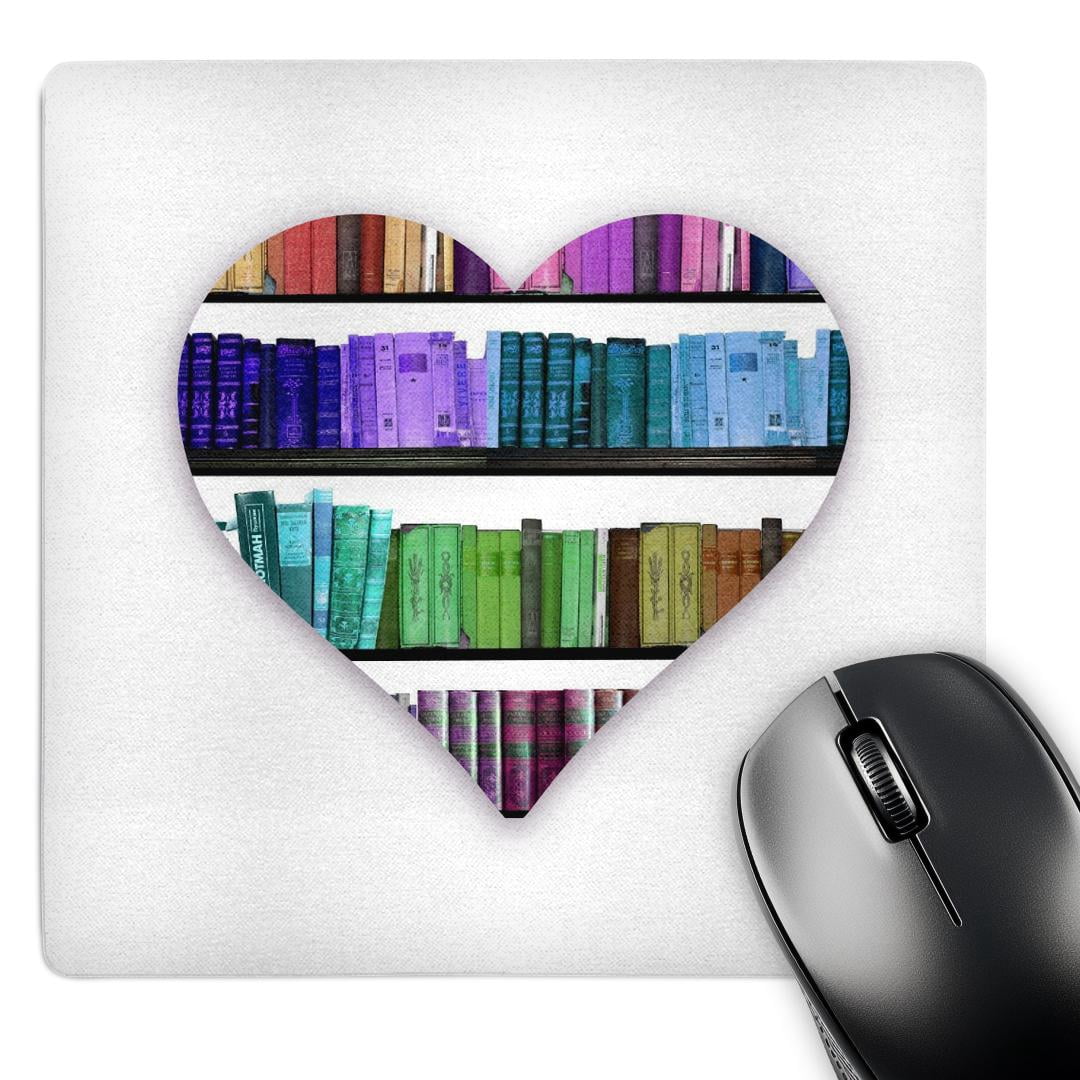 3dRose, I Heart Books - love heart shape containing colorful rainbow ...