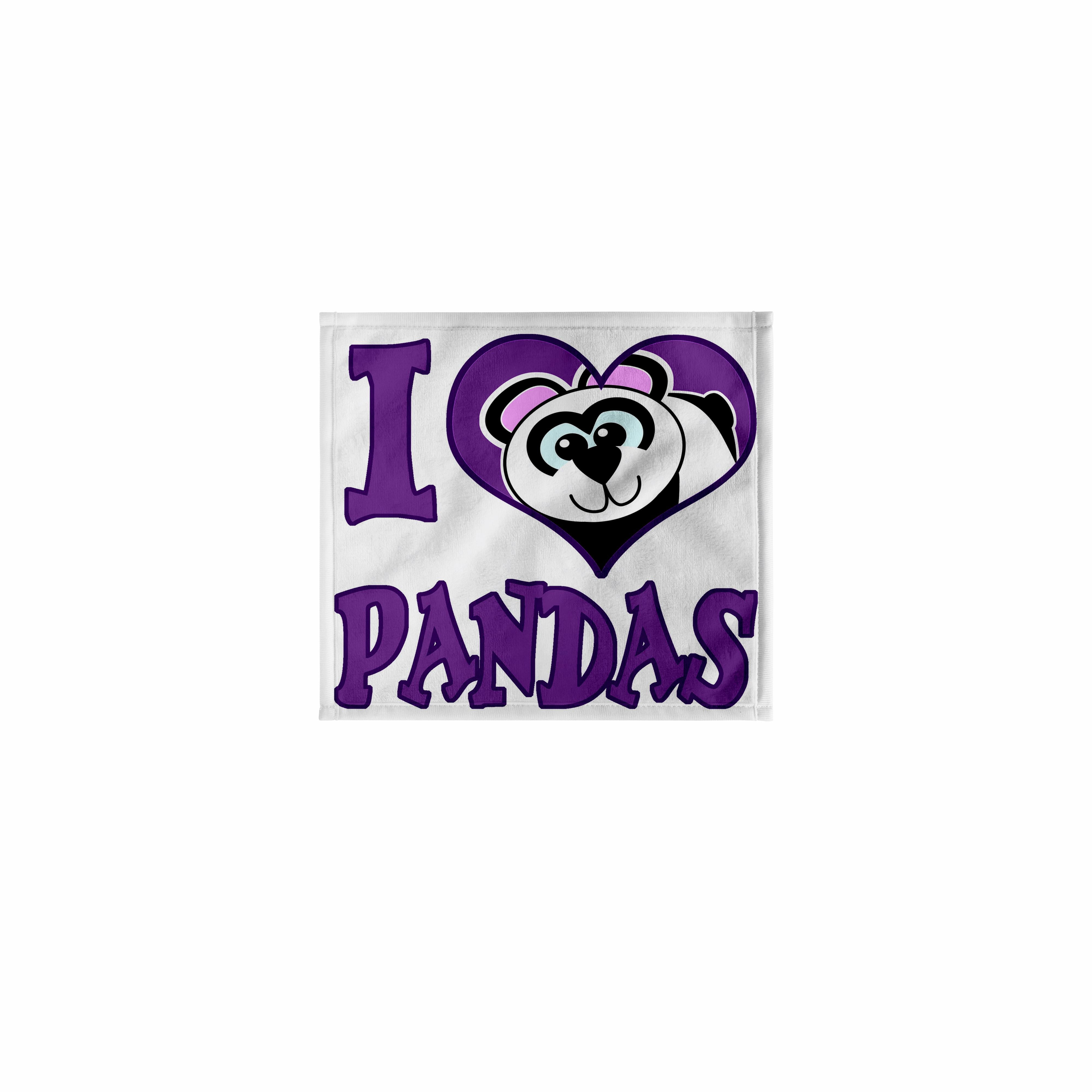 3dRose, I Heart Love Pandas Cartoon, 11x12 Wash Cloth for Face and Body ...