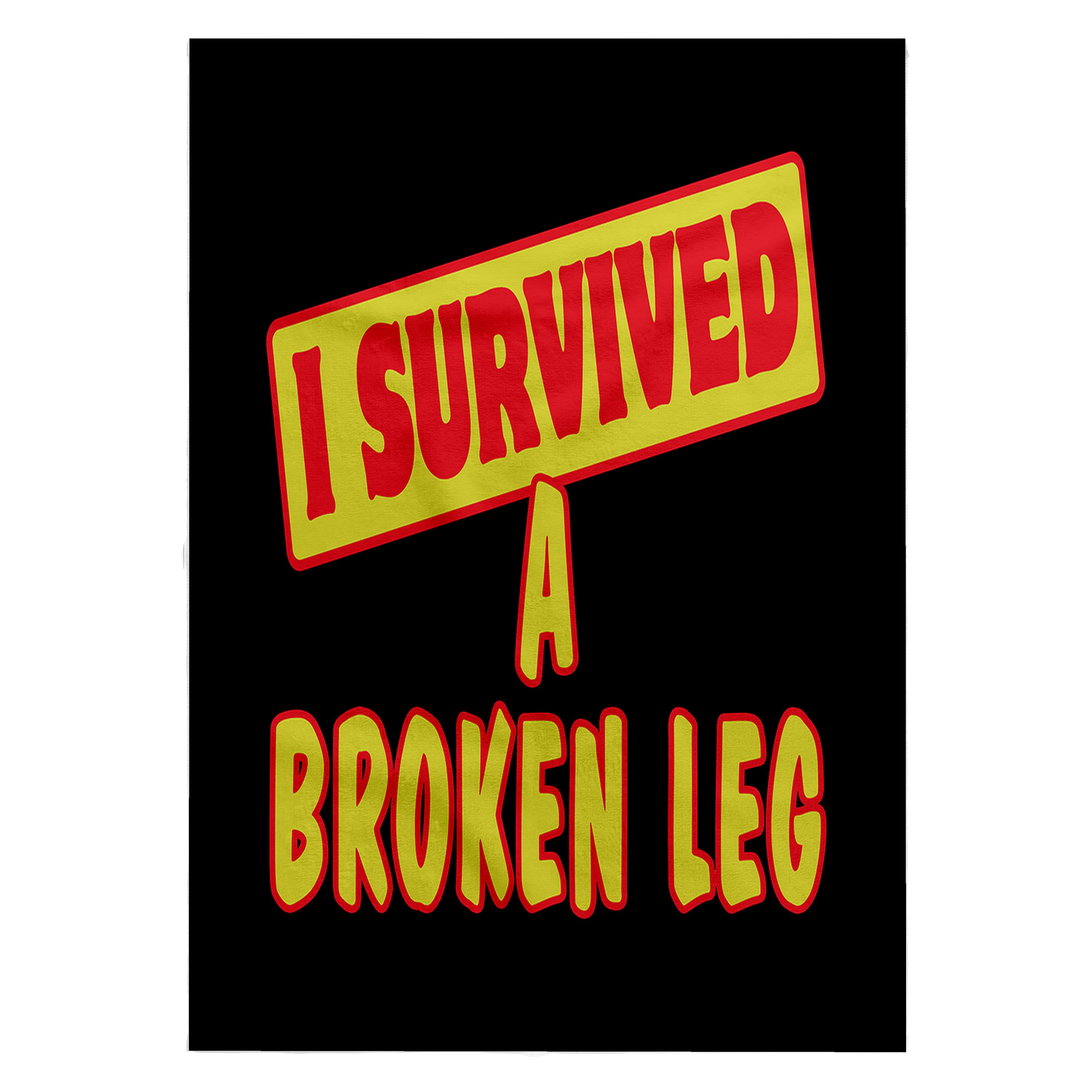 3dRose, I Survived A Broken Leg Survial Pride And Humor Design, 22x30 ...