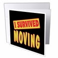 3dRose, I Survived Moving Survial Pride And Humor Design, 12 Greeting ...