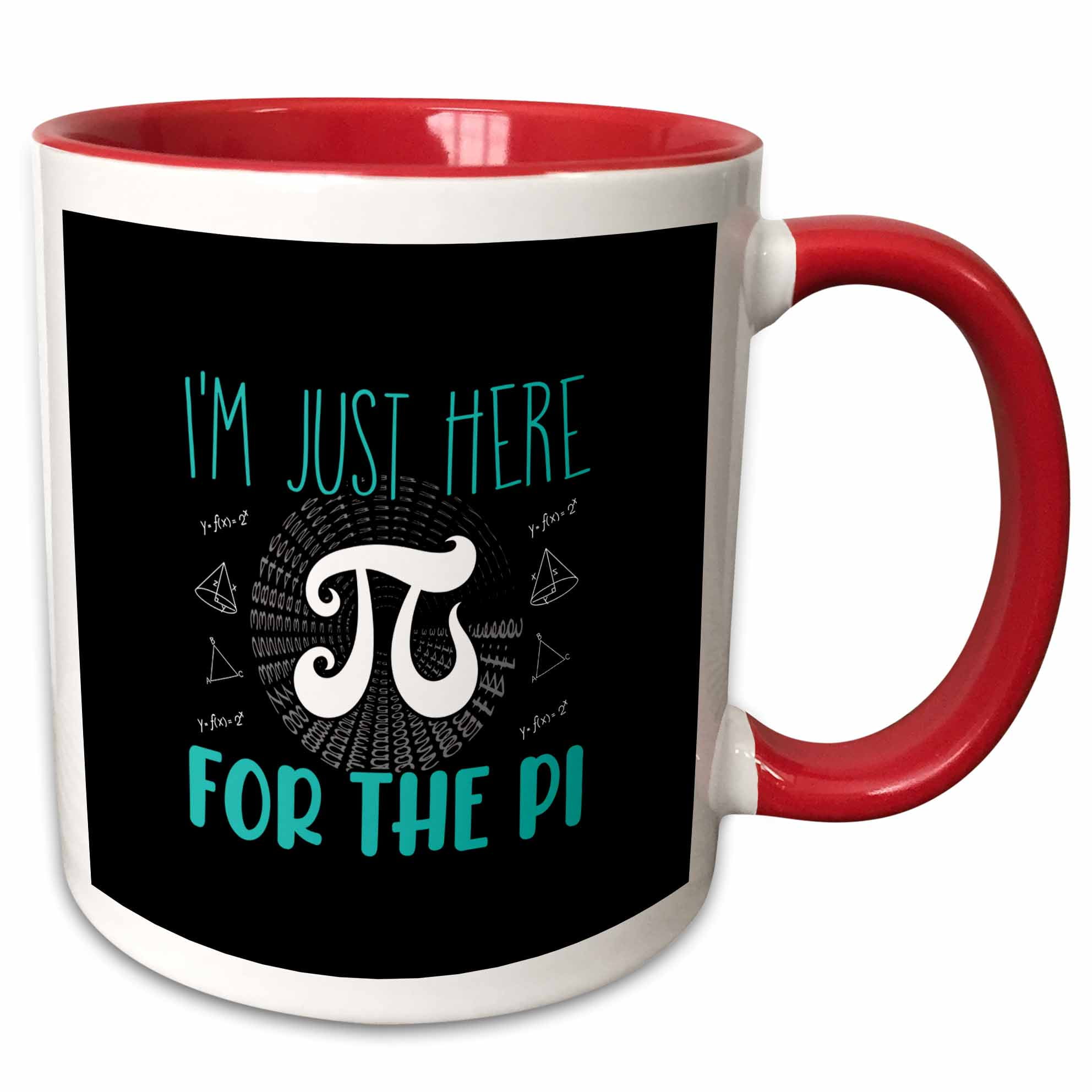 3drose, I Am Just Here for the Pi, Funny Turquoise Number Pi Day Party ...