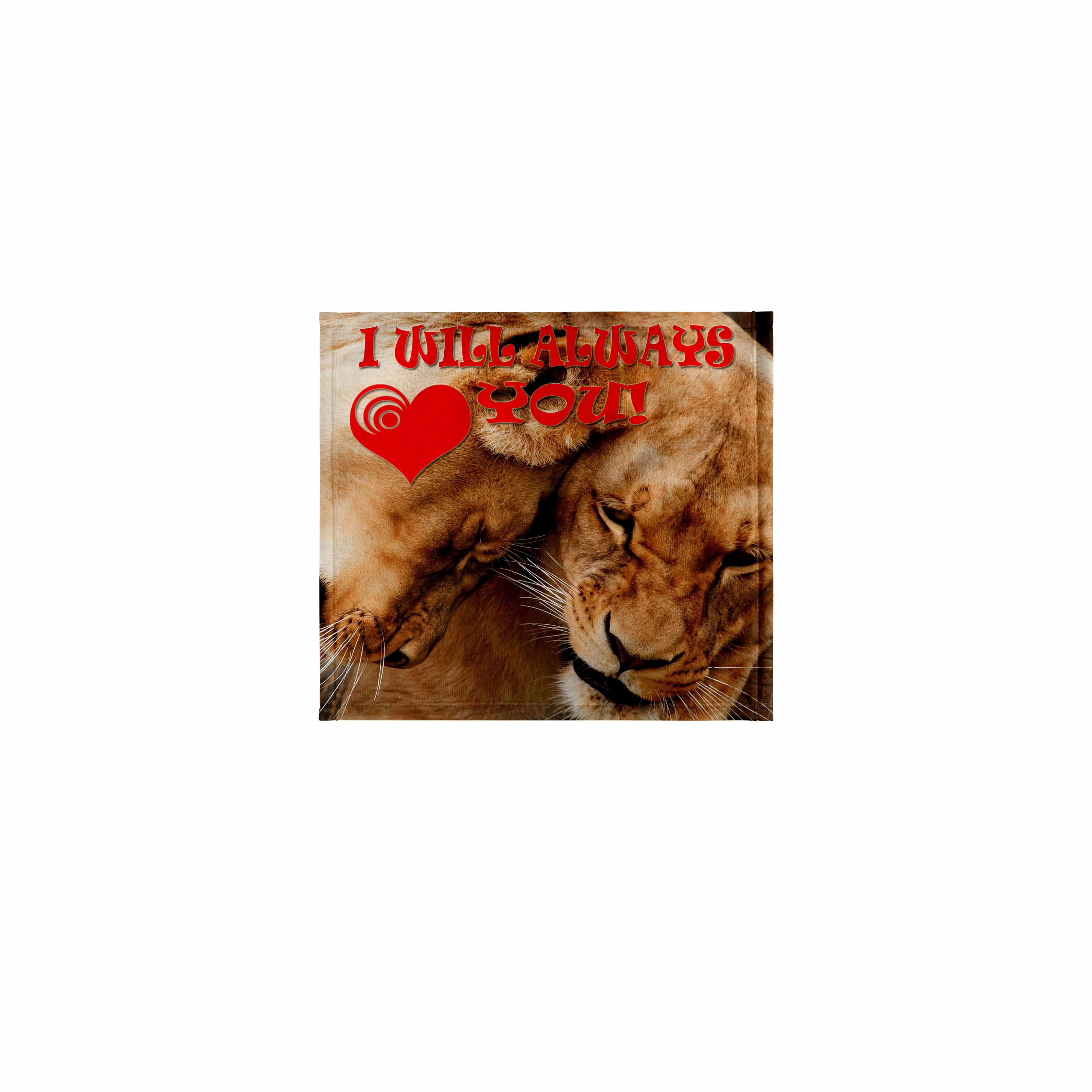 3dRose, I will love you forever. Cute Lions., 11x12 Wash Cloth for Face ...