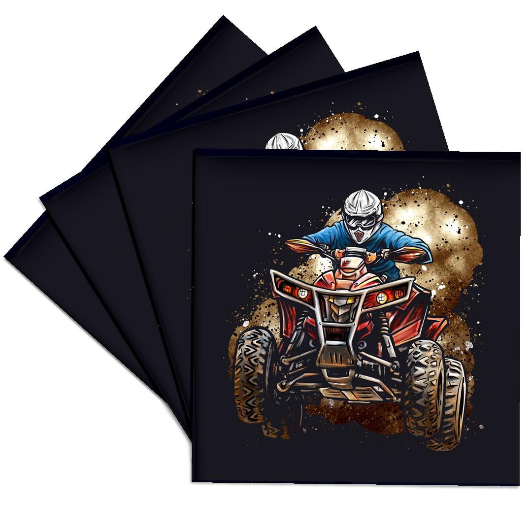 3drose, Illustration of a 4 Wheeler Quad Driver Motorcycle Bike, Set of ...