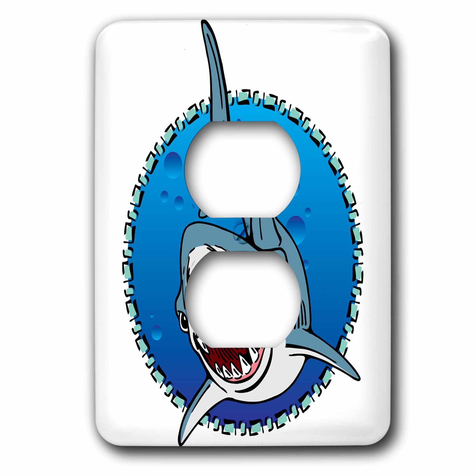 3dRose, Illustration with shark, 2 plug outlet cover - Walmart.com