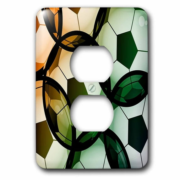 3dRose, Image Of Transparent Soccer Balls, 2 plug outlet cover ...