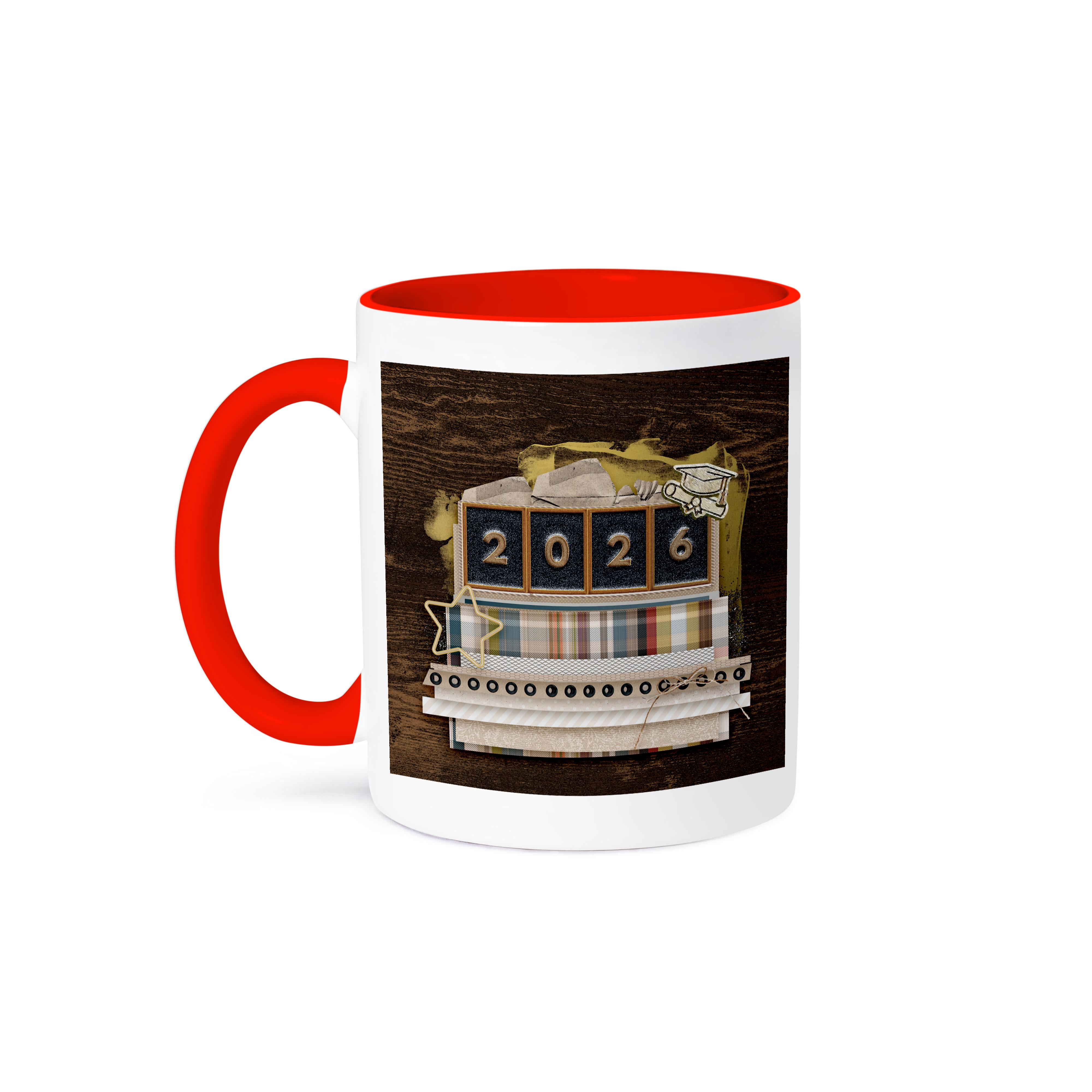 3dRose, Image of 2026 Metal Look,Grad Cap,Diploma, Star, Paper, Bow ...