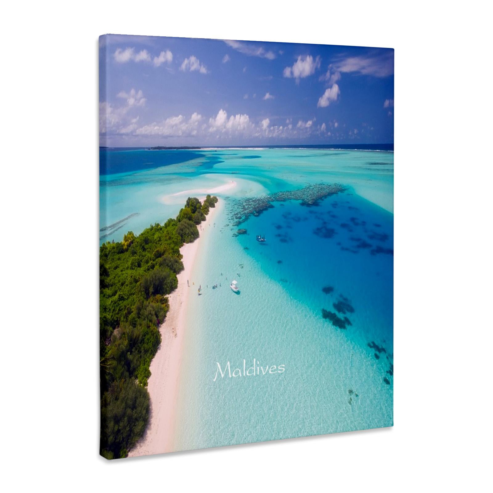 3dRose, Image of Aerial View Of Gorgeous Maldives, Museum Grade Canvas ...