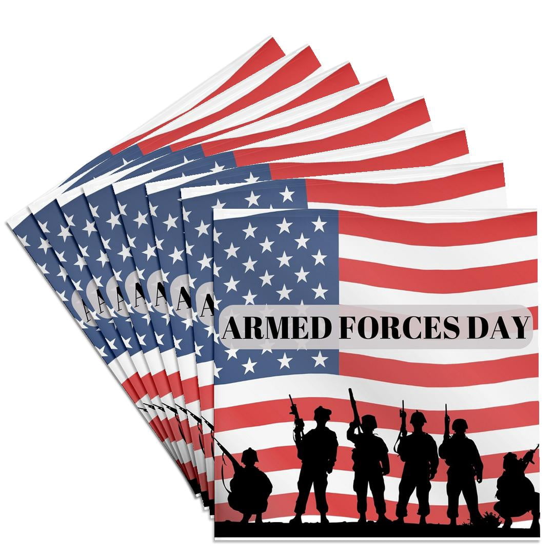 3dRose, Image of Armed Forces Day with American Flag and silhouette of ...