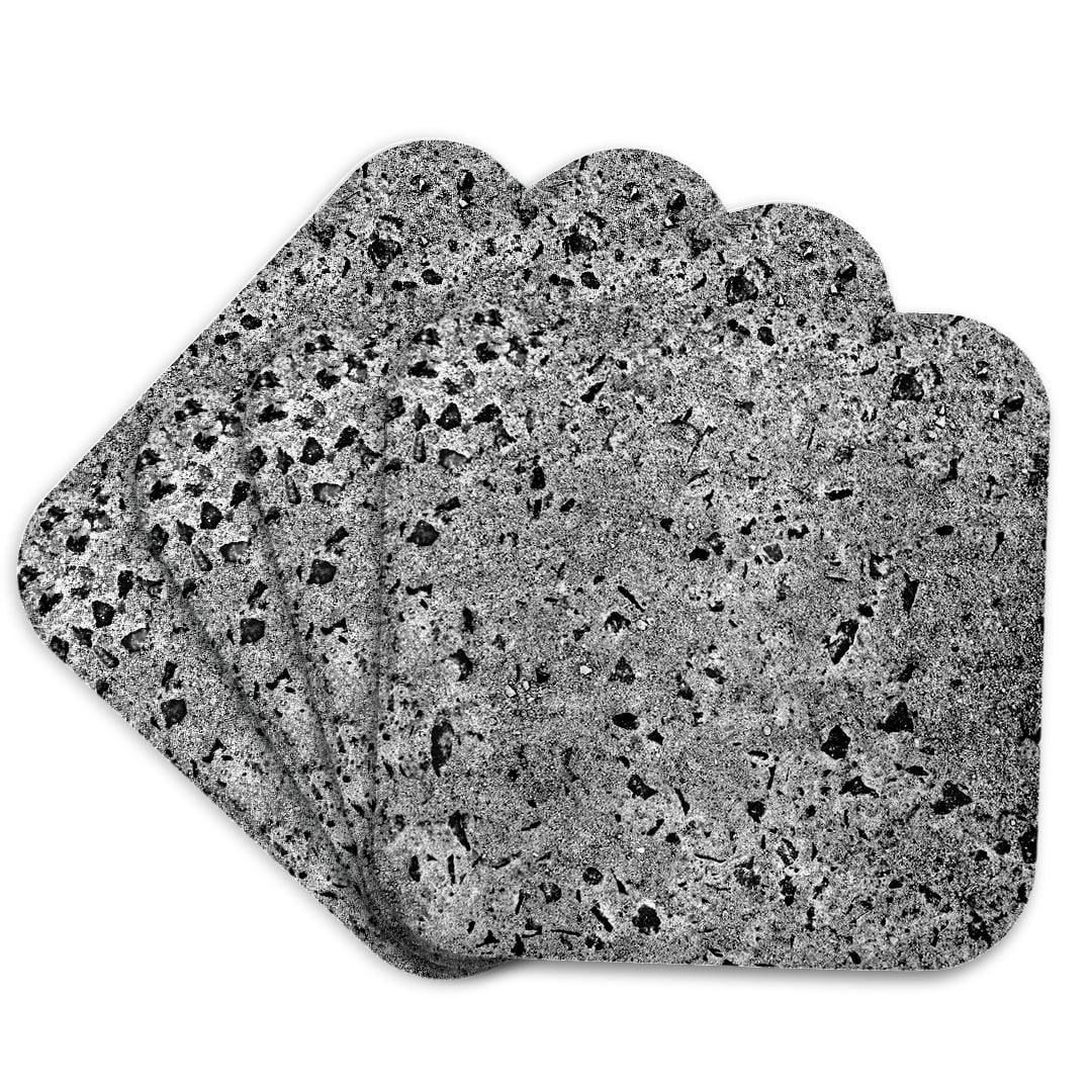 3drose, Image of Black Gray Glittery Stone, Set of 4 Coasters - Soft ...
