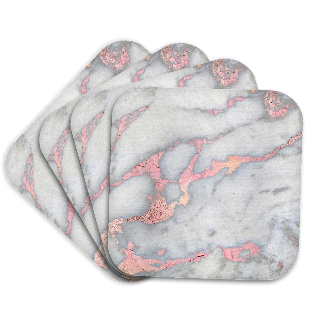 3dRose, Image of Chic Trendy Rose gold Glitter Veins Marble Agate Rock ...