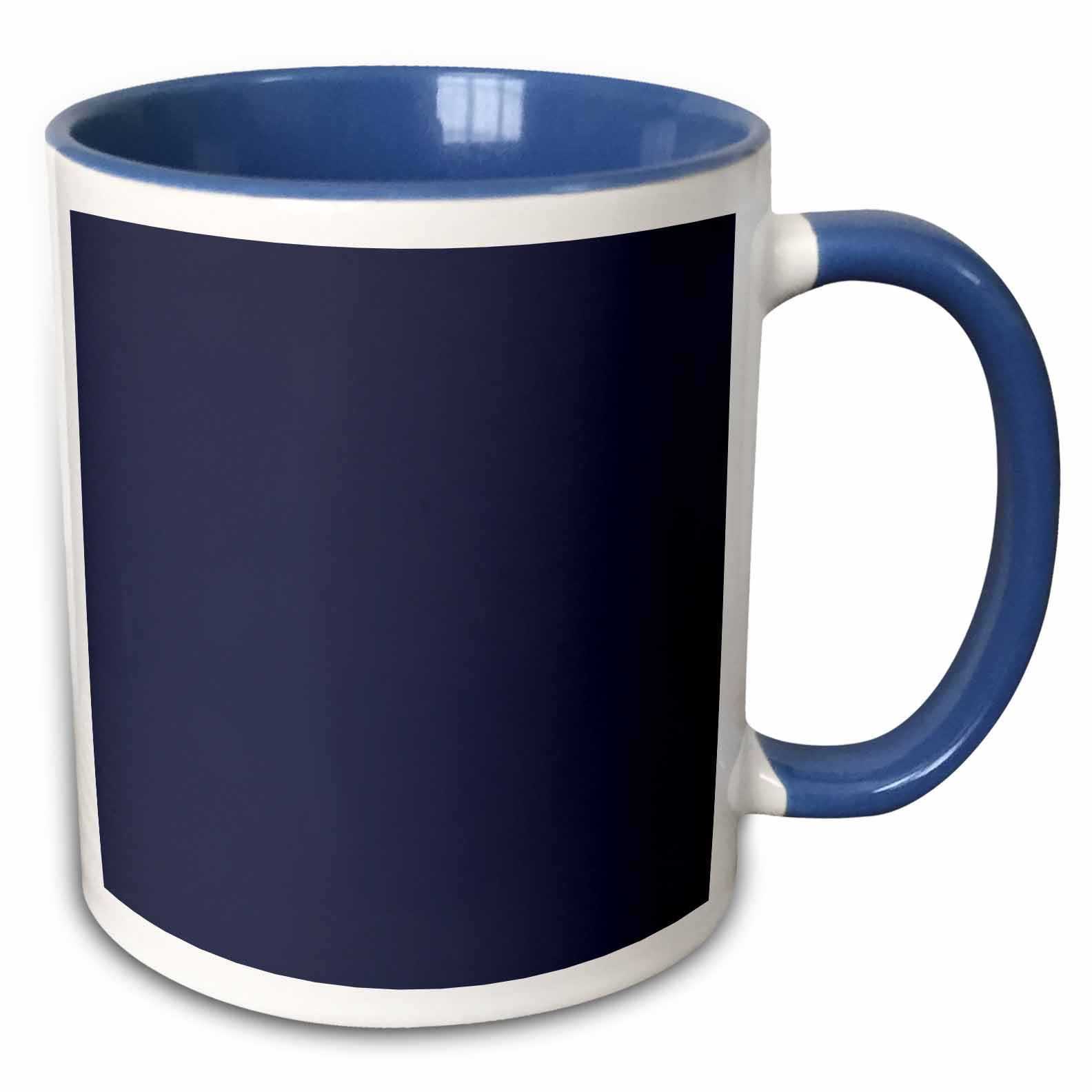 3drose, Image of Classic Dark Blue - Solid Color, 11oz Two-tone Blue ...