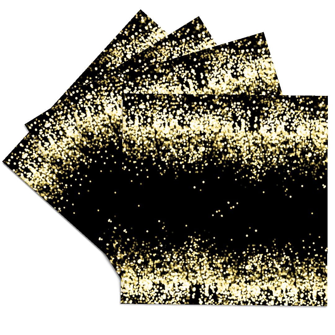 3drose, Image of Glam Gold Confetti Splash on a Black Background, Set ...