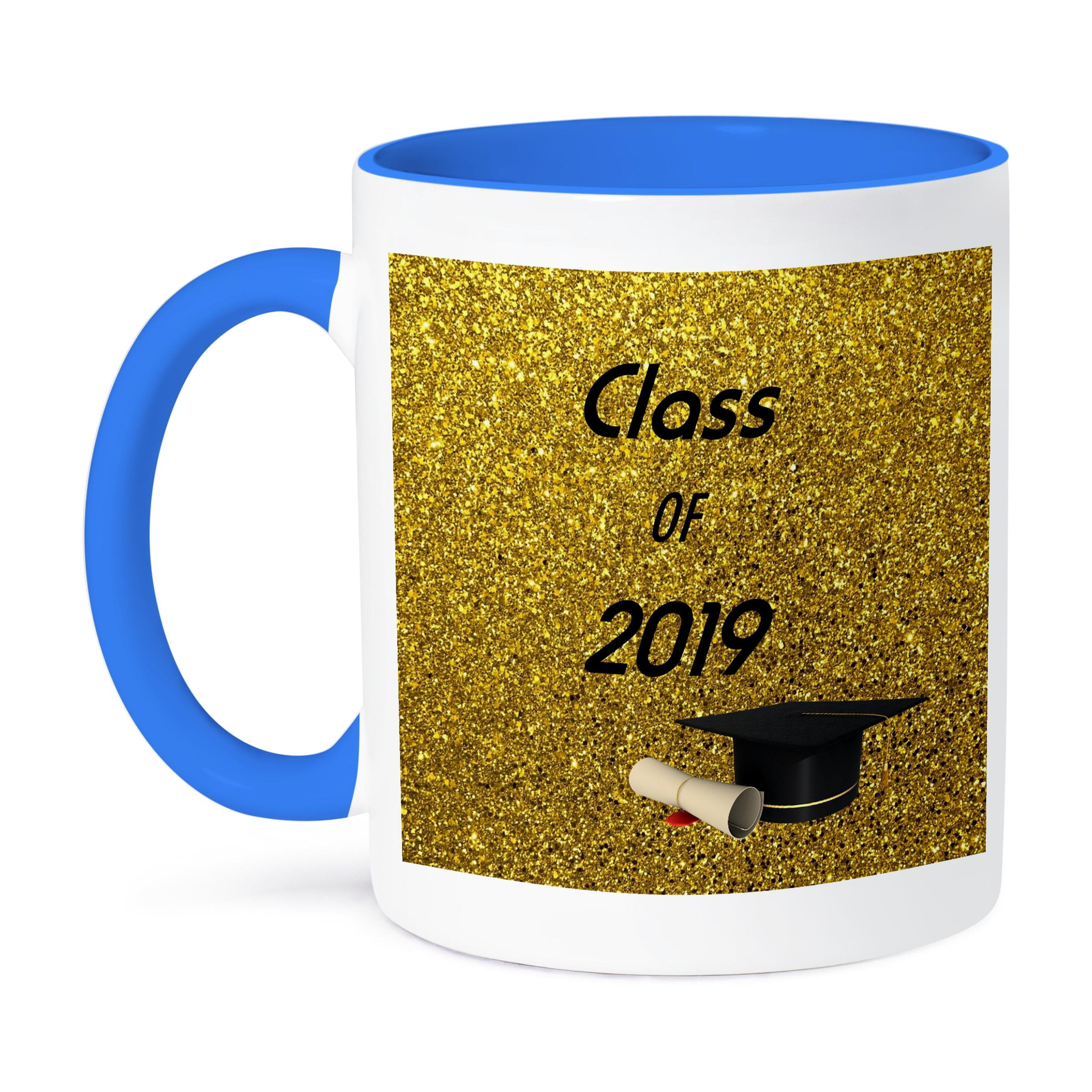 3dRose, Image of Gold Glitter Words Class Of 2019 With Cap Diploma ...