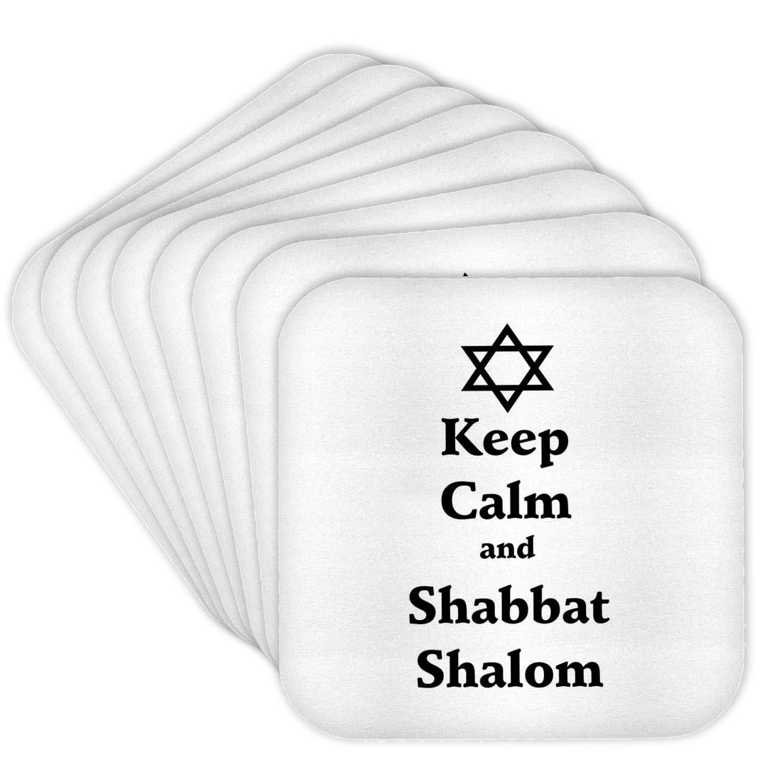 3dRose, Image of Keep Calm and Shabbat Shalom, Set of 8 Coasters - Soft ...