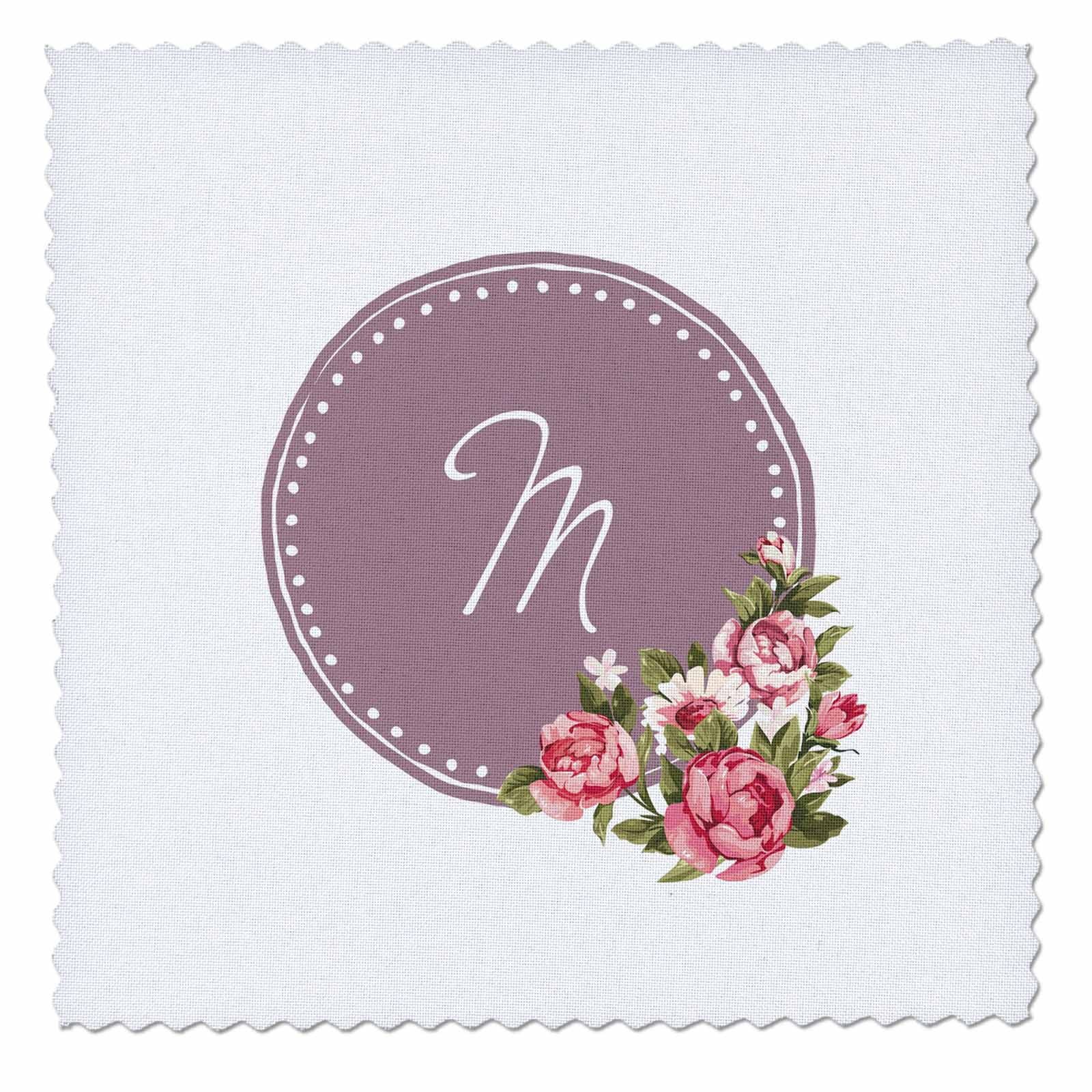 3dRose, Image of M Monogram, 6x6 inch quilt square - Walmart.com