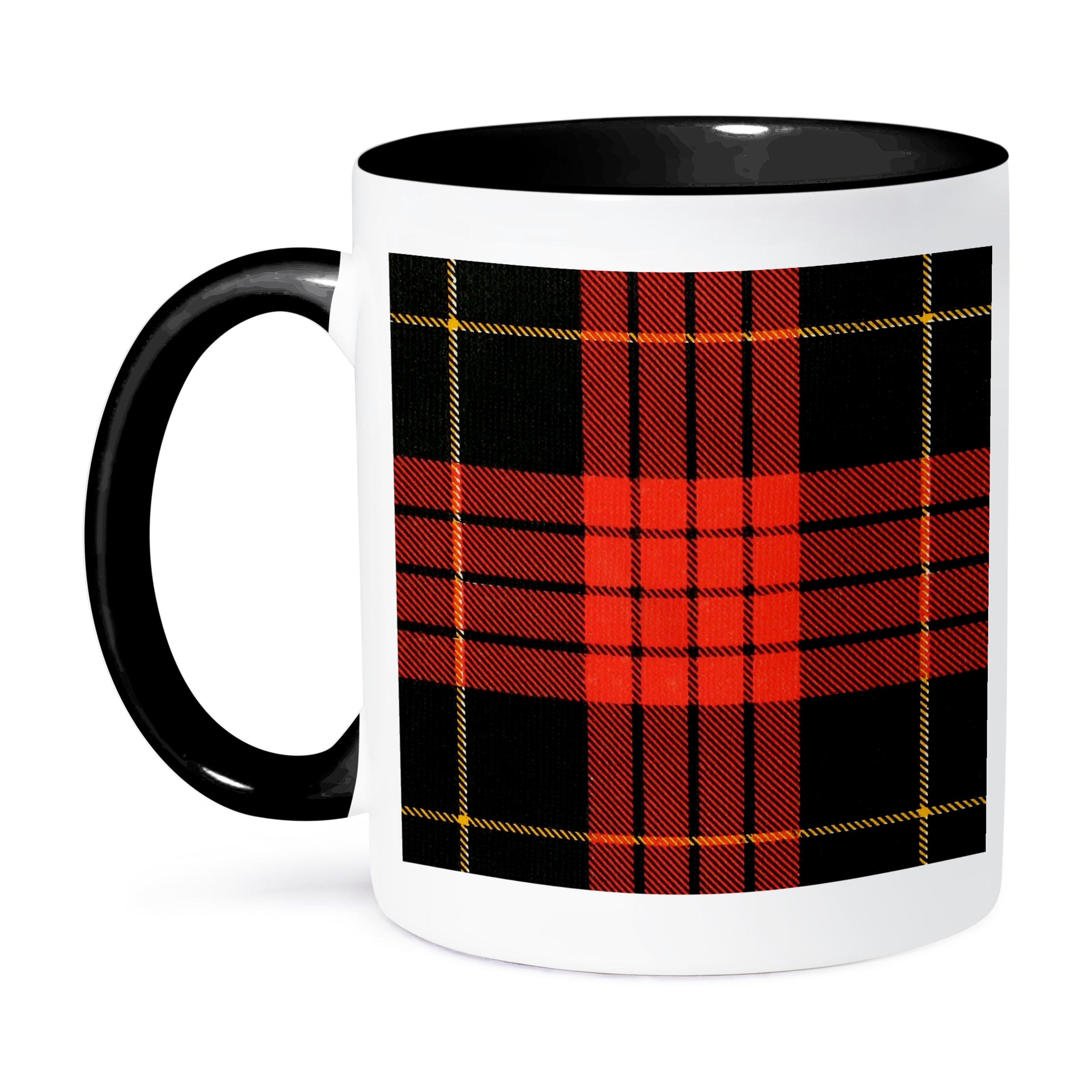 3dRose, Image of MACQUEEN Clan Kilt Scottish Tartan Plaid Pattern, 11oz ...