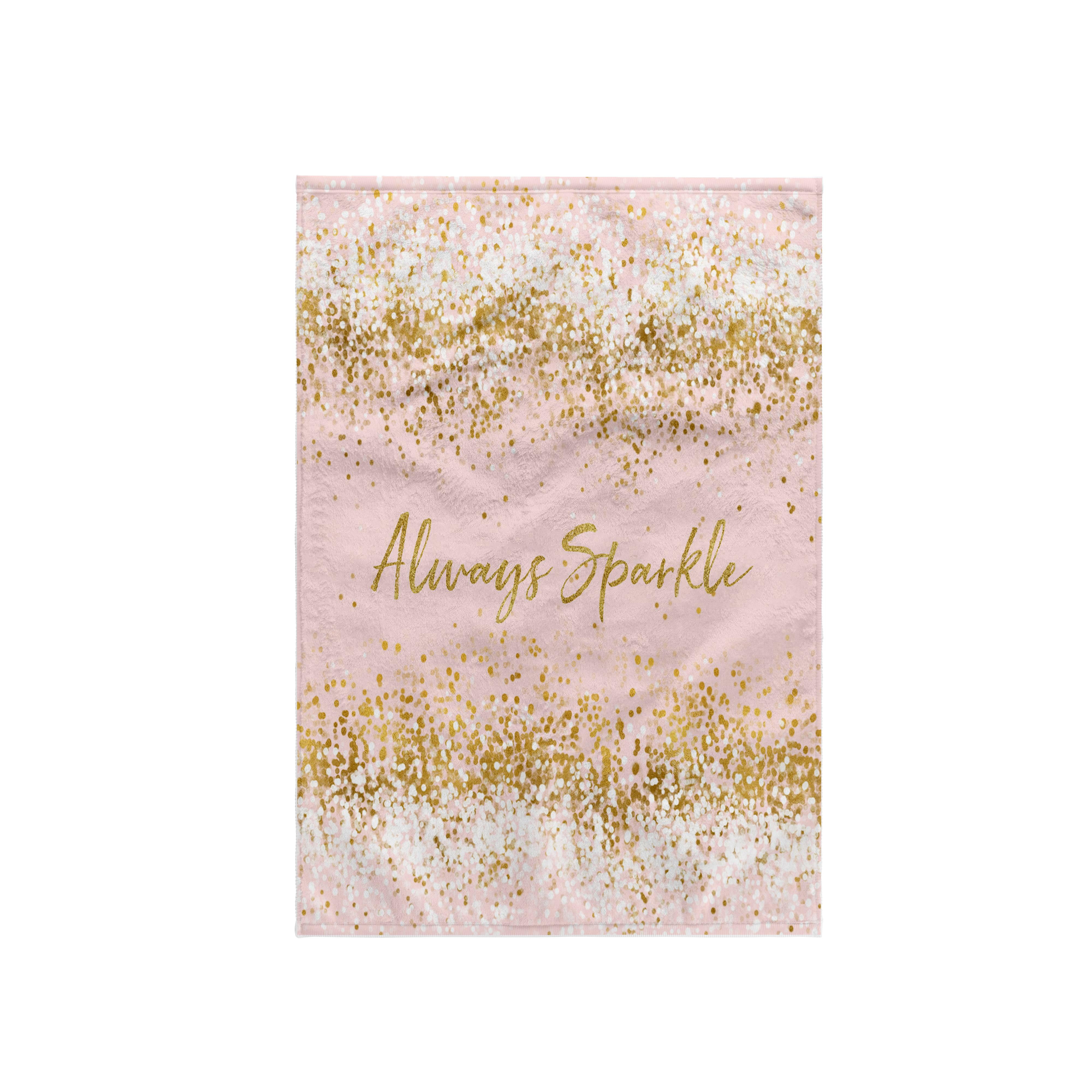 3dRose, Image of Pink Gold Confetti Always Sparkle, 15x22 Hand Towel ...