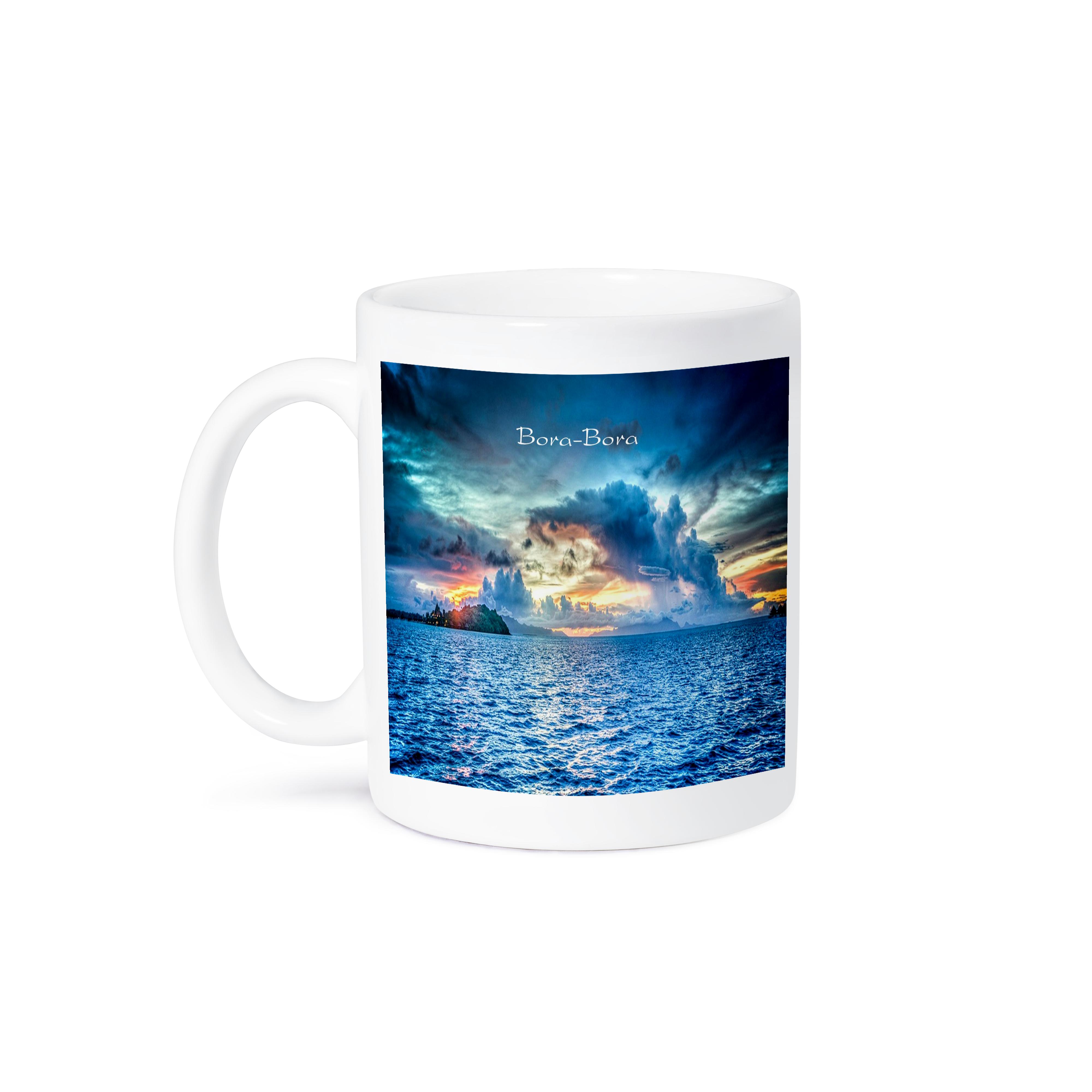 3dRose, Image of Sunset Paradise On Bora Bora , 11oz Mug - Walmart.com