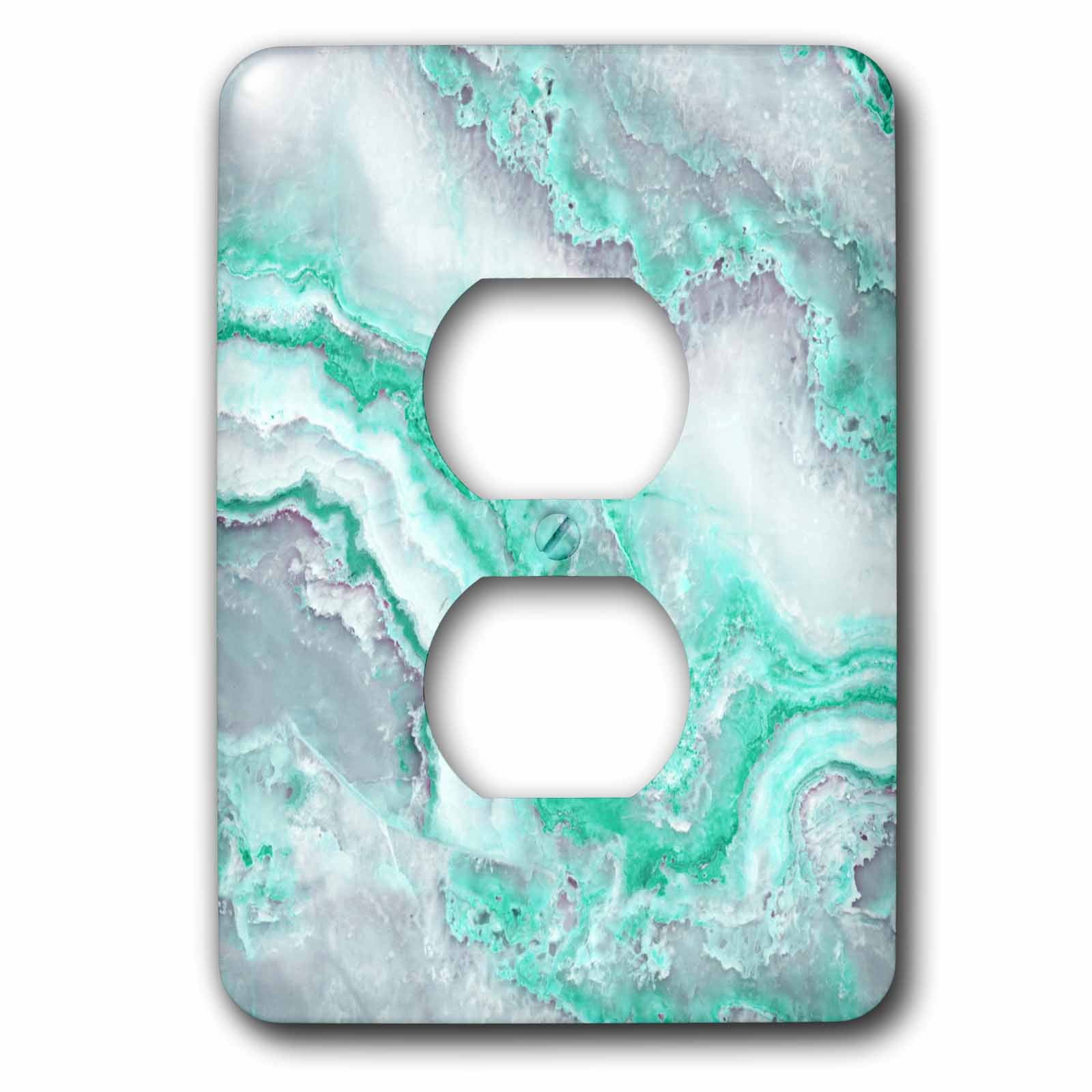 3dRose, Image of Trendy Luxury Aqua Mint Quartz and Gray Gemstone Agate ...