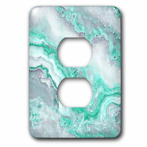 3dRose, Image of Trendy Luxury Aqua Mint Quartz and Gray Gemstone Agate ...