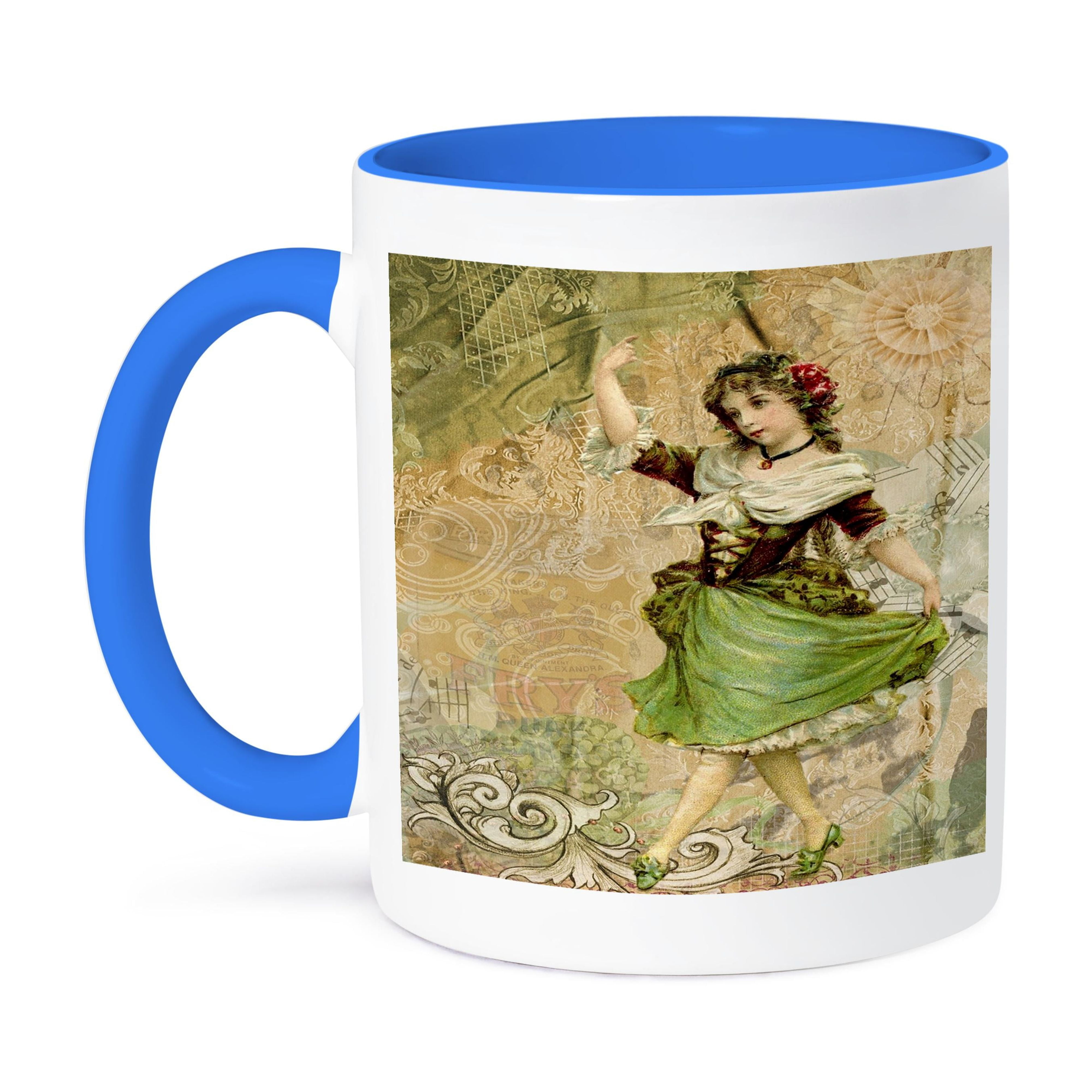 3dRose, Image of Vintage Style Irish Fairy With Scrolly Background ...