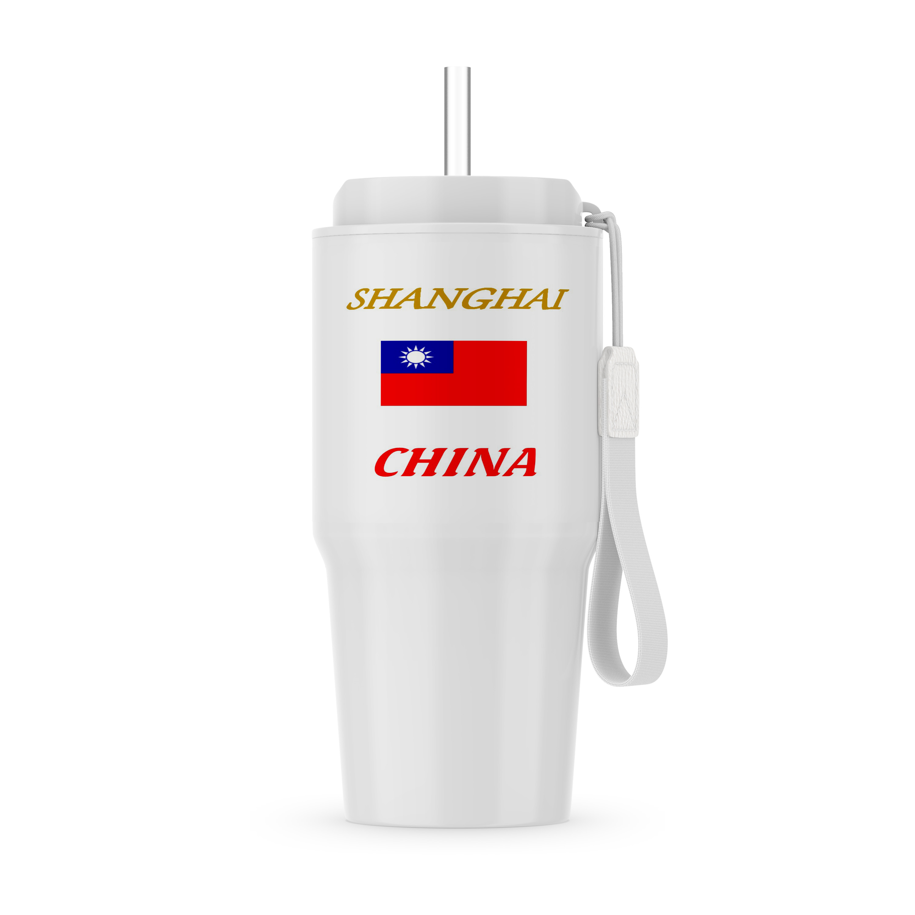 Image Of Words Shanghai China With Flag Of China, 20oz Tumbler ...