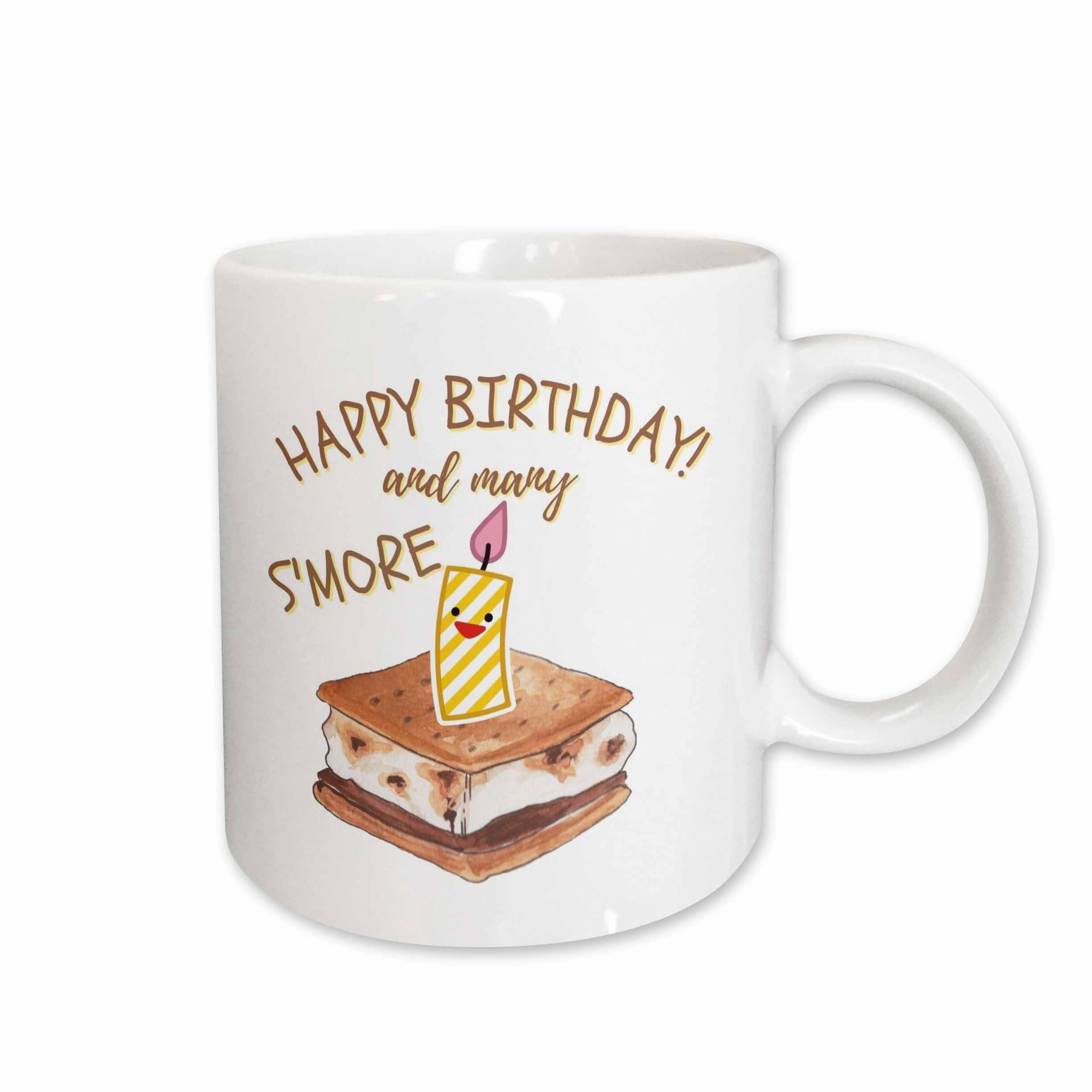 3drose, Image of a Smore with Text of Happy Birthday, 11oz Mug ...