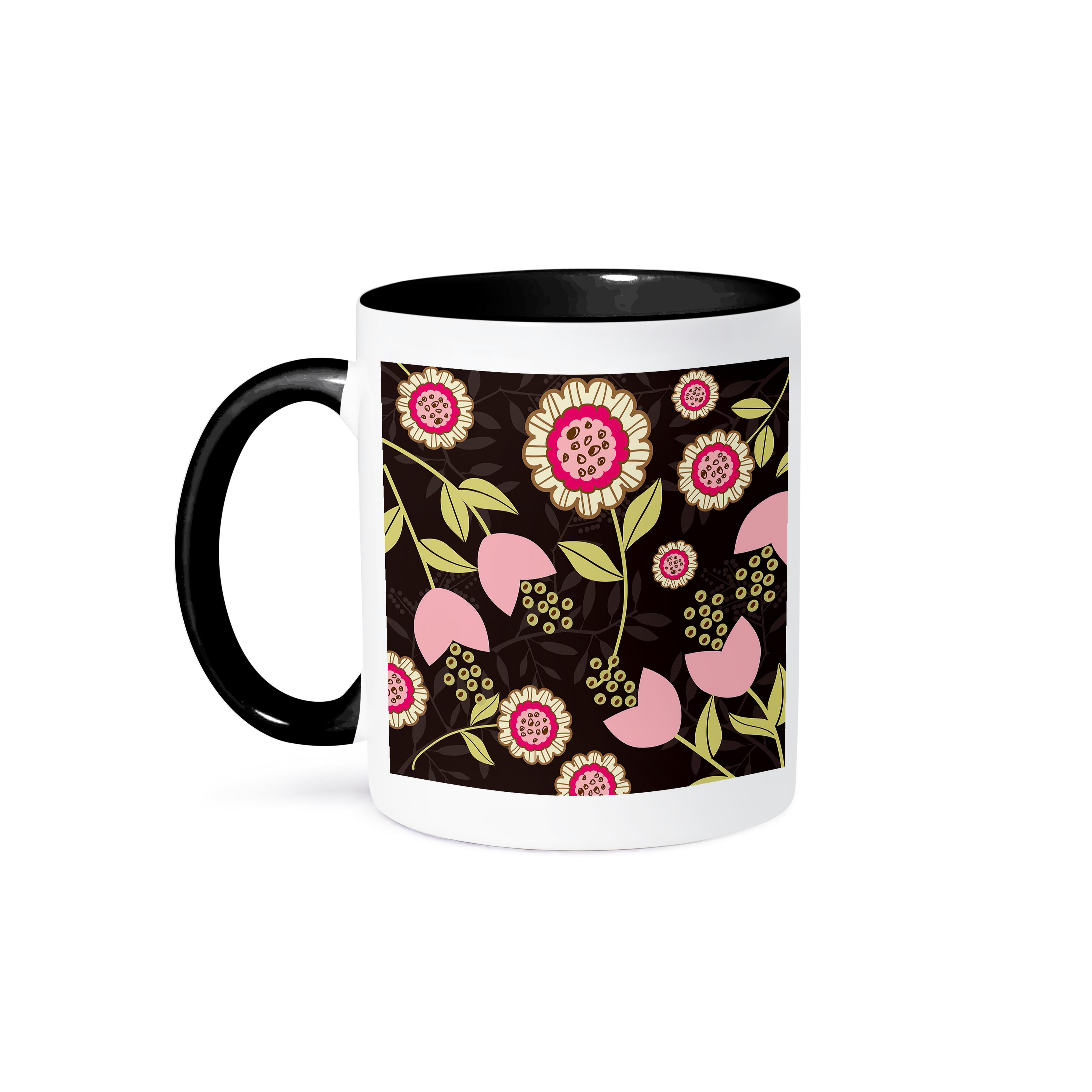 3dRose, Image of pink, red flowers on brown background. Decorative ...